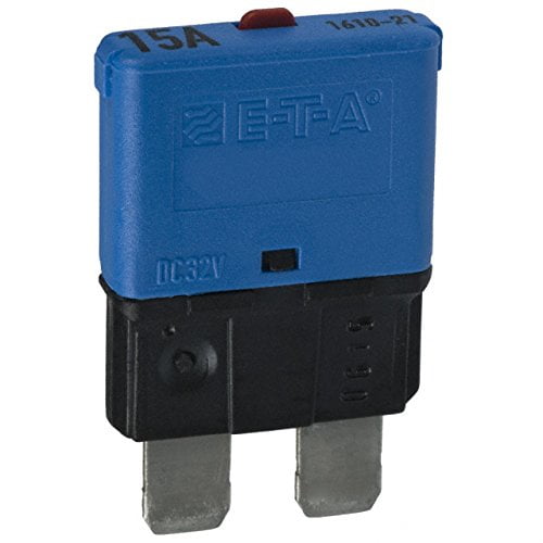 , Circuit Breaker; Therm; Push; Cur-Rtg 15A; Socket; 1 Pole; Vol-Rtg ...