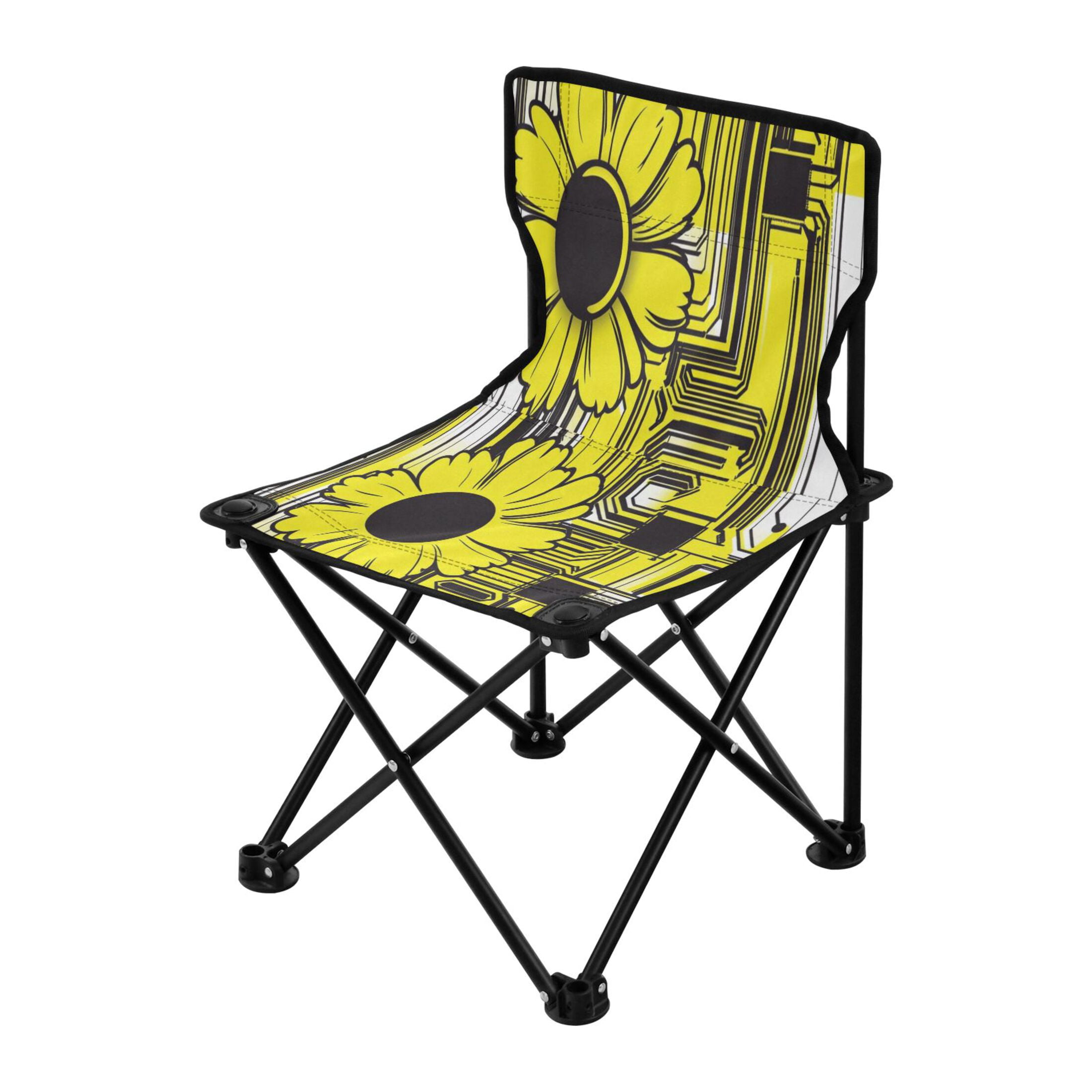 Circuit Flowers Kids Camping Chairs Folding Chair for Children 14.5x14.5in 600D Oxford Fabric ...