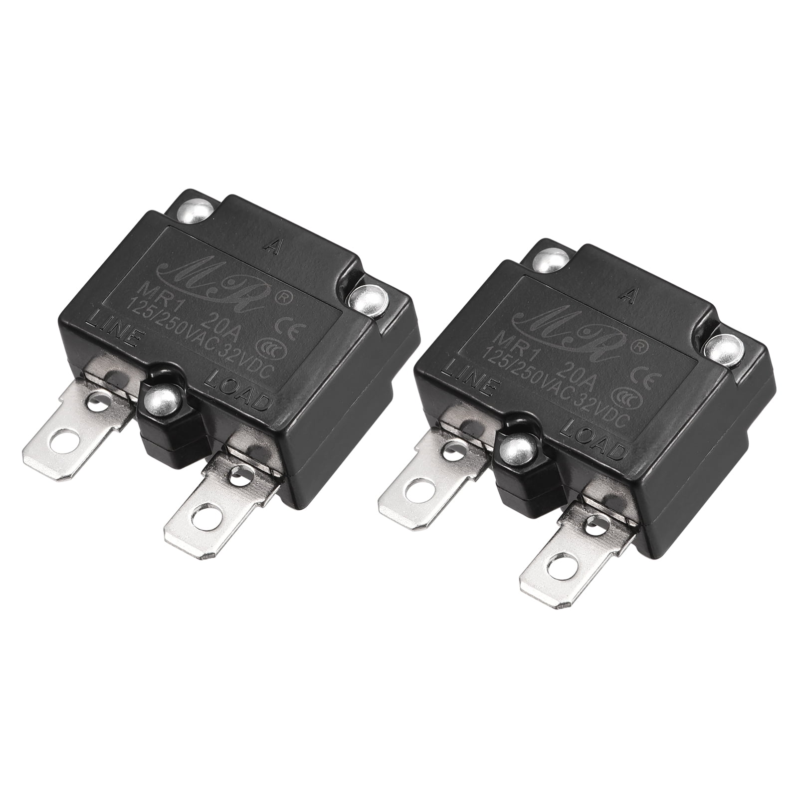 Circuit Overload Protector 20A AC125/250V DC32V Automatic Reset Thermal ...