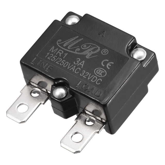 Circuit Overload Protector 3A AC125/250V DC32V Automatic Reset Thermal ...
