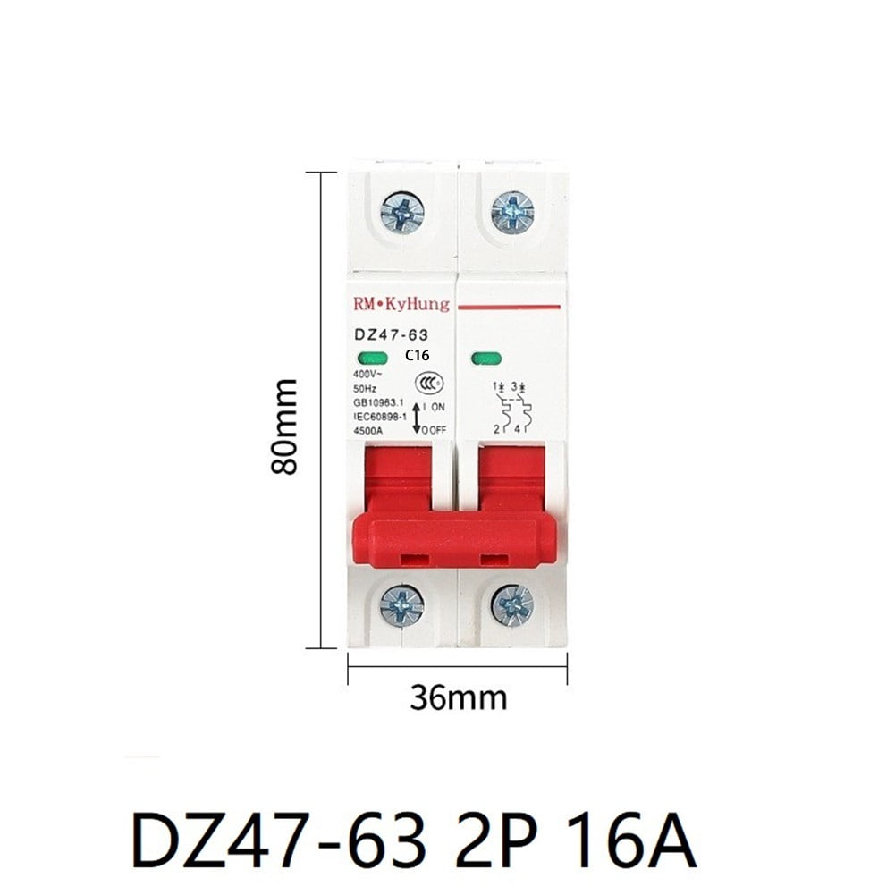 Circuit Protection Device C45N 2Pole 3A6A10A16A20A32A40A50A63A 400V ...