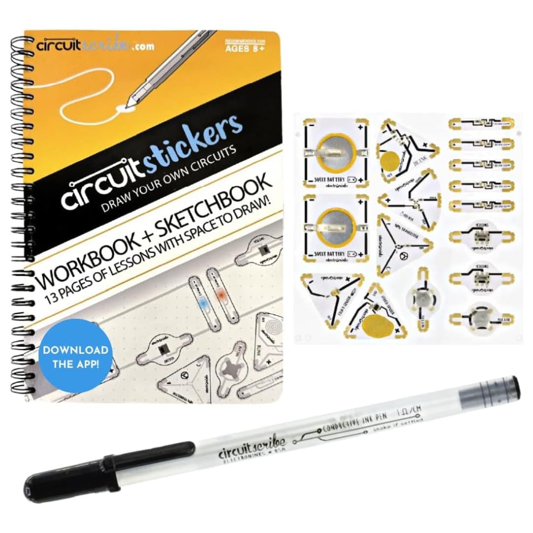 Circuit Scribe Sticker Kit STF9 | Circuit Drawing Conductive Ink Pen ...