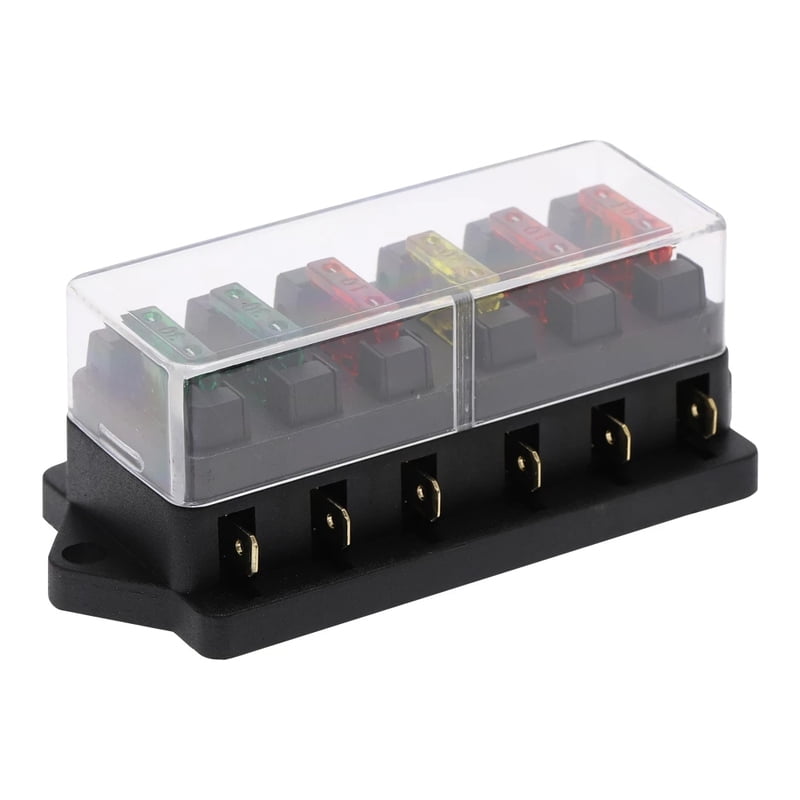 Circuit Standard 6 Way ATO Blade Fuse Box Plastic Cover DC12V 24V Car ...