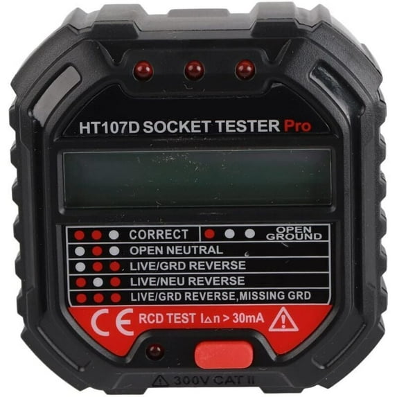Circuit Tester, HT107D Socket Tester with Voltage Display, Automatic ...