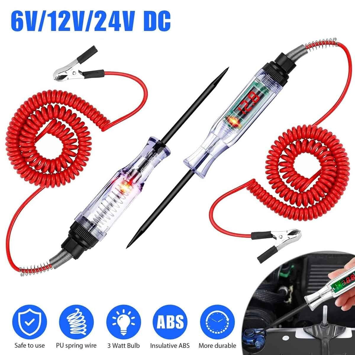 Circuit Tester Probe Light Voltage Pen Detector 3-48V Electric Car Fuse ...