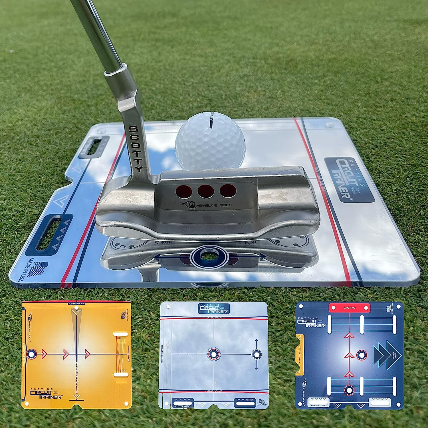 EyeLine Golf Putting Mirror, Golf Circuit Trainer, Portable Putting ...