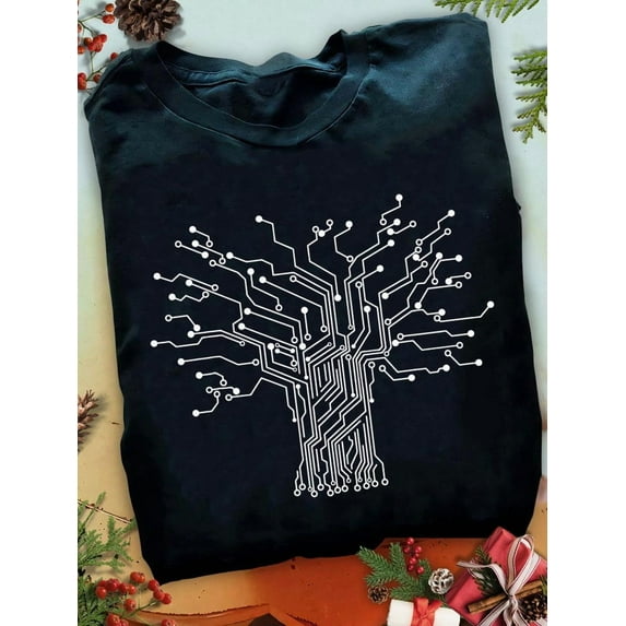 Circuit Tree Graphic Tech Design Electronic Engineer Circuitry Art ...