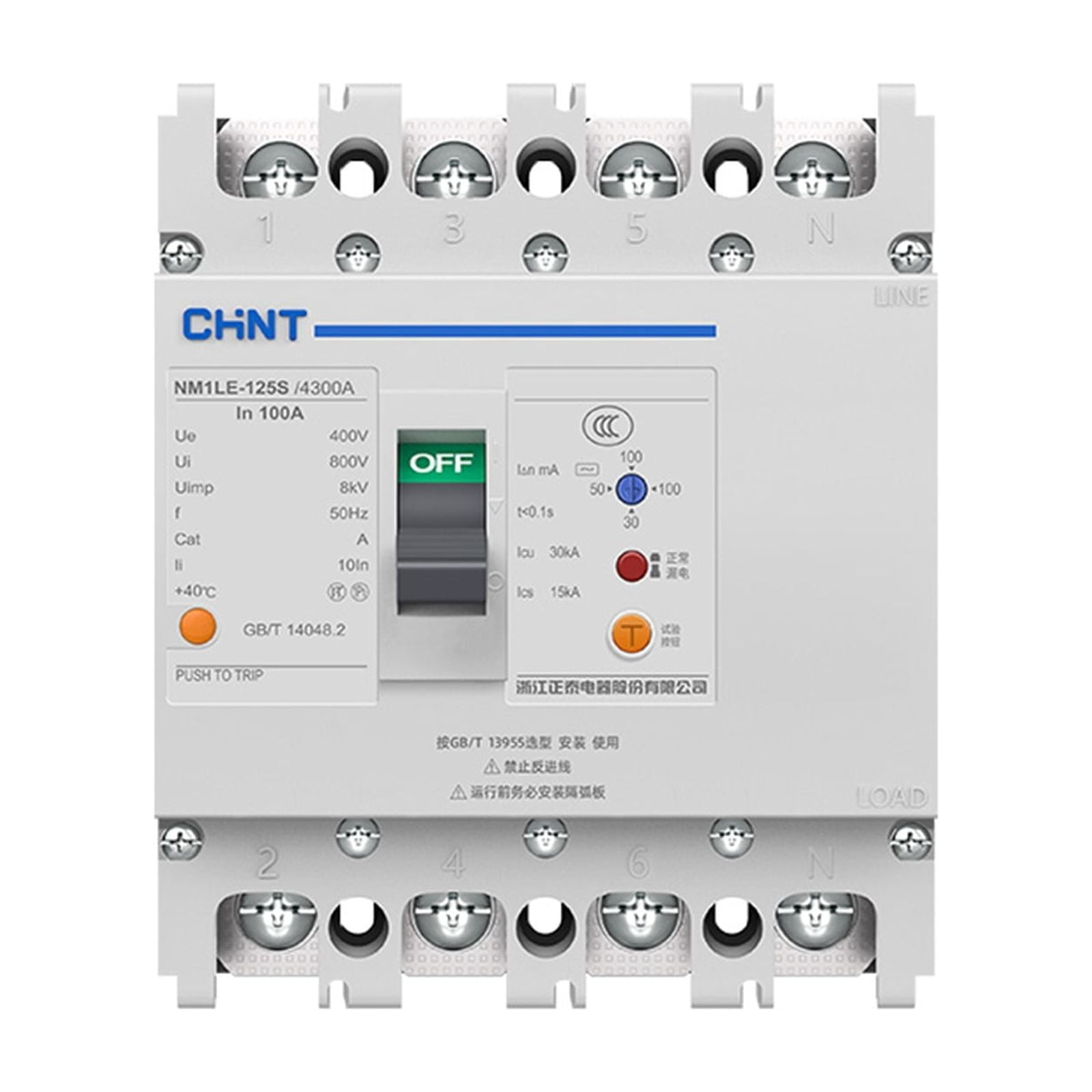 Circuit breaker with leakage protection switch NM1LE-100A380v three ...