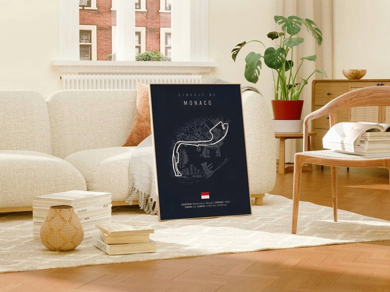 Circuit de Monaco F1 Track Map Poster - Minimalist Formula Racing Wall ...
