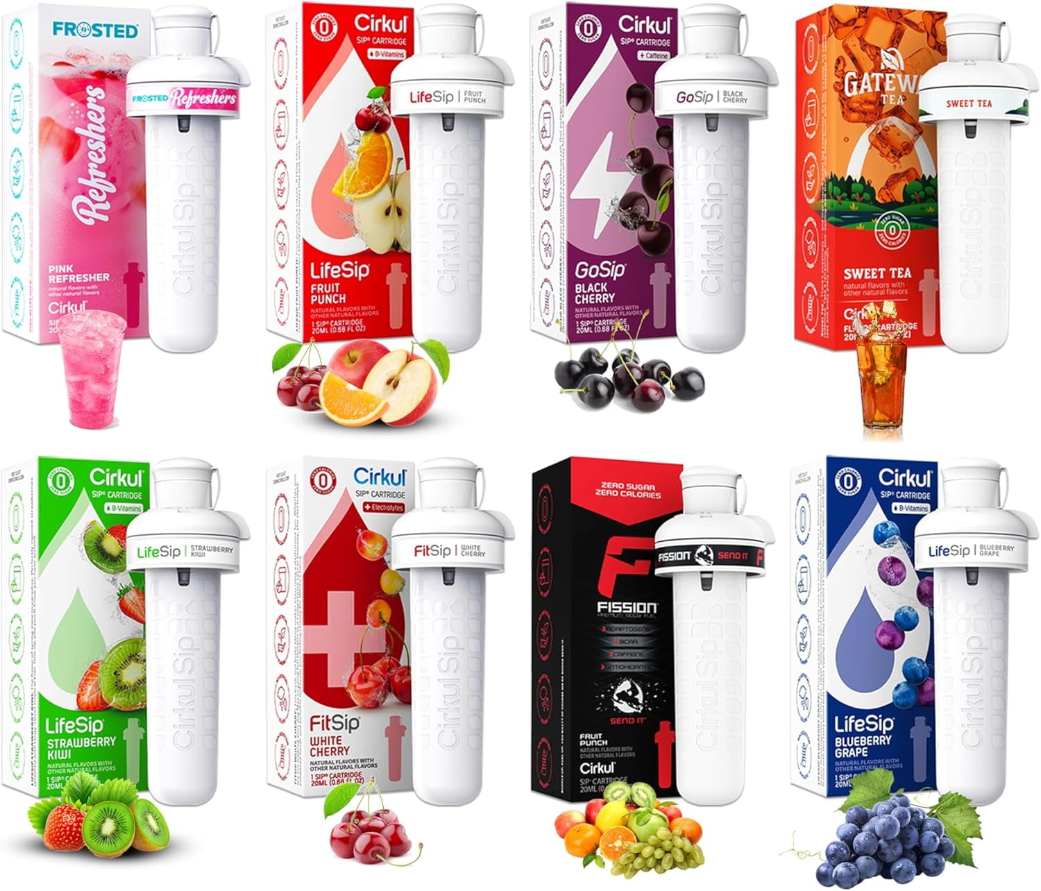 Circul Flavors Cartridges 8 Variety Pack (LifeSip, FitSip, GoSip & More ...