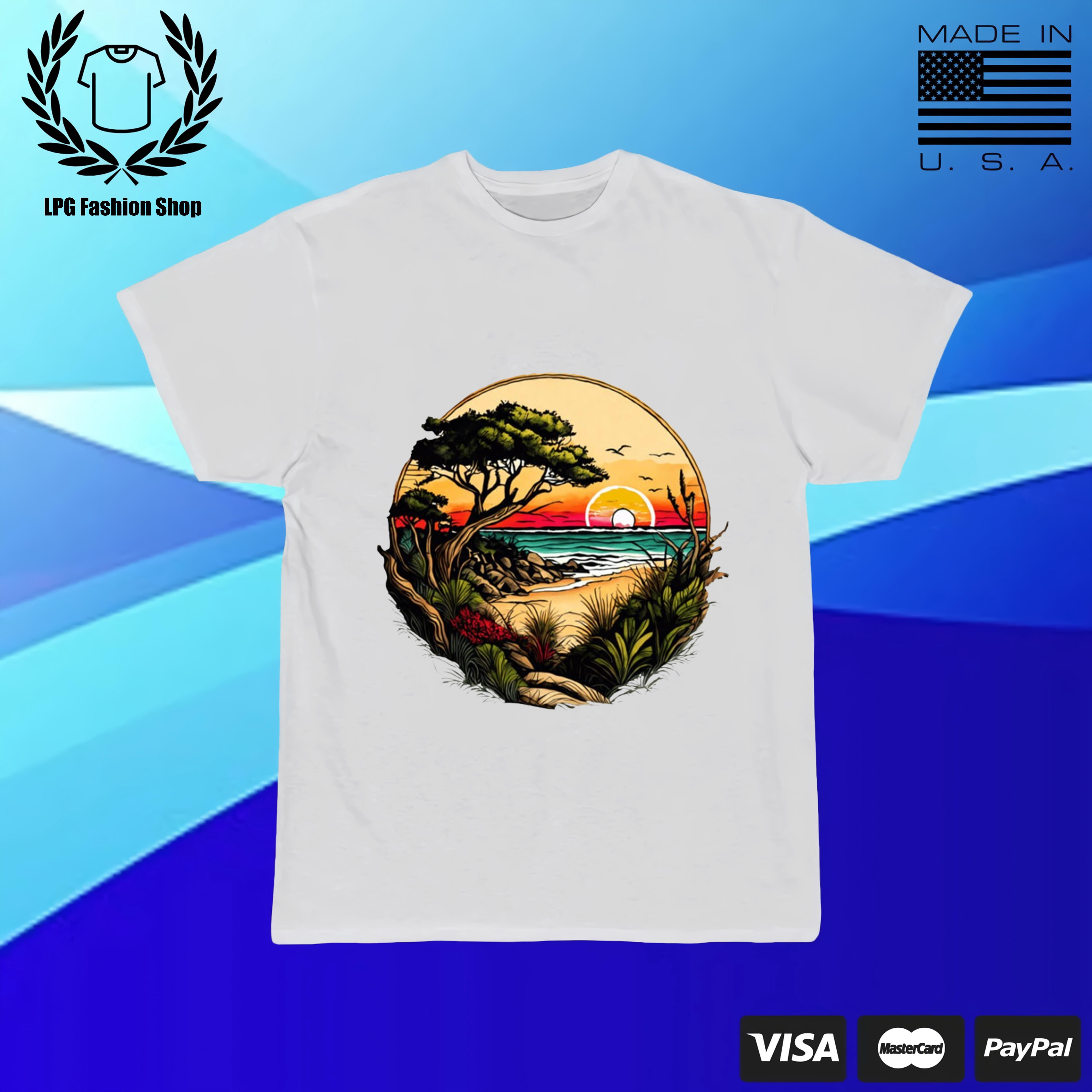 Circular Beach Scene Painting with Path to Ocean - Walmart.com