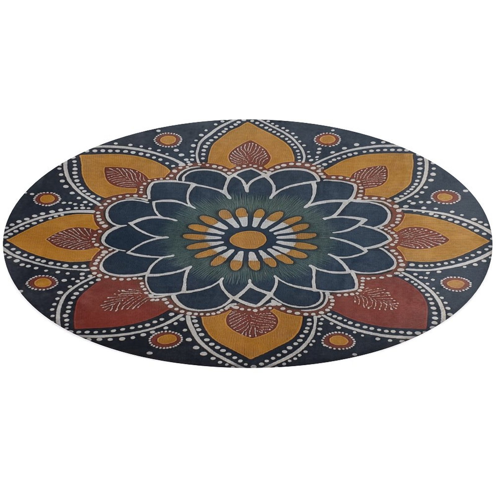 Circular Carpet Floor Mat Bohemian Pattern Living Room Sofa Room Bed ...