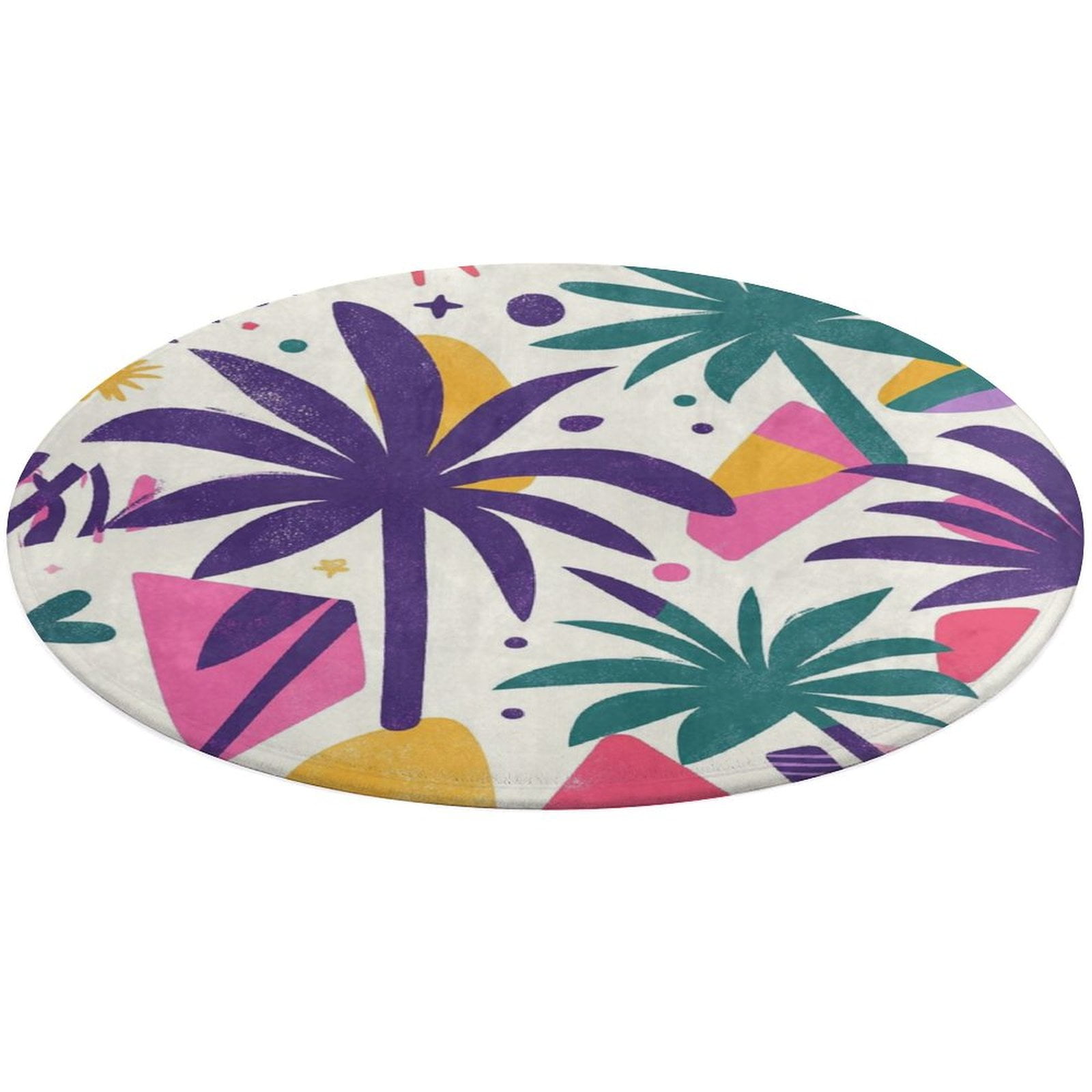 Circular Carpet Floor Mat Color Wave Point Geometry Living Room Sofa ...