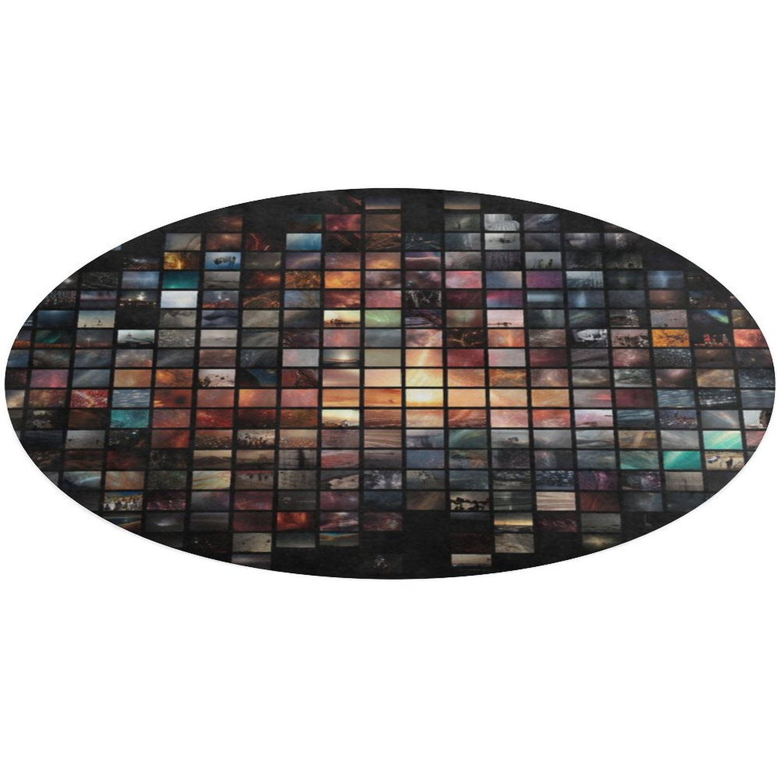 Circular Carpet Floor Mat Colored Grid Geometry Living Room Sofa Room ...