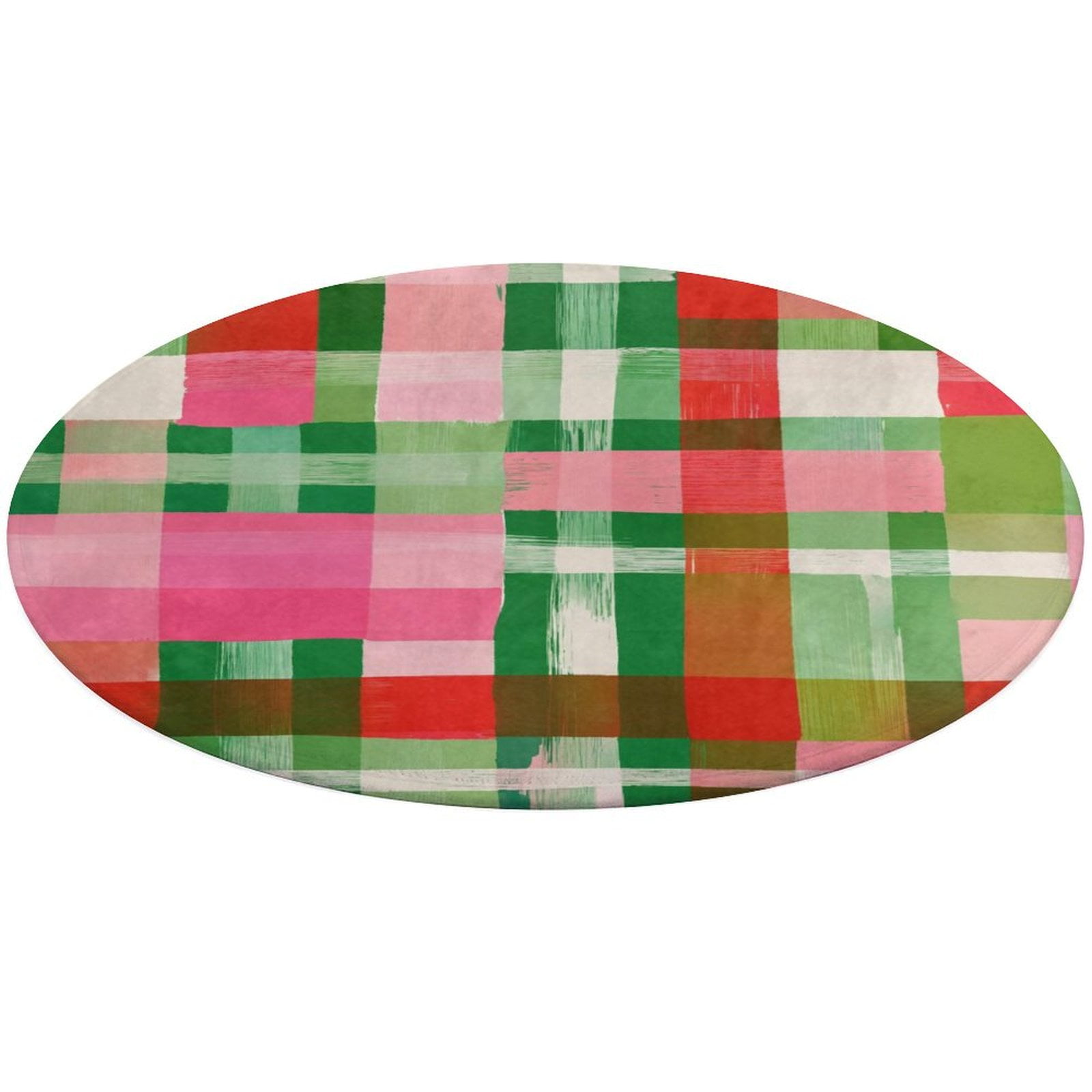 Circular Carpet Floor Mat Colored Grid Geometry Living Room Sofa Room ...