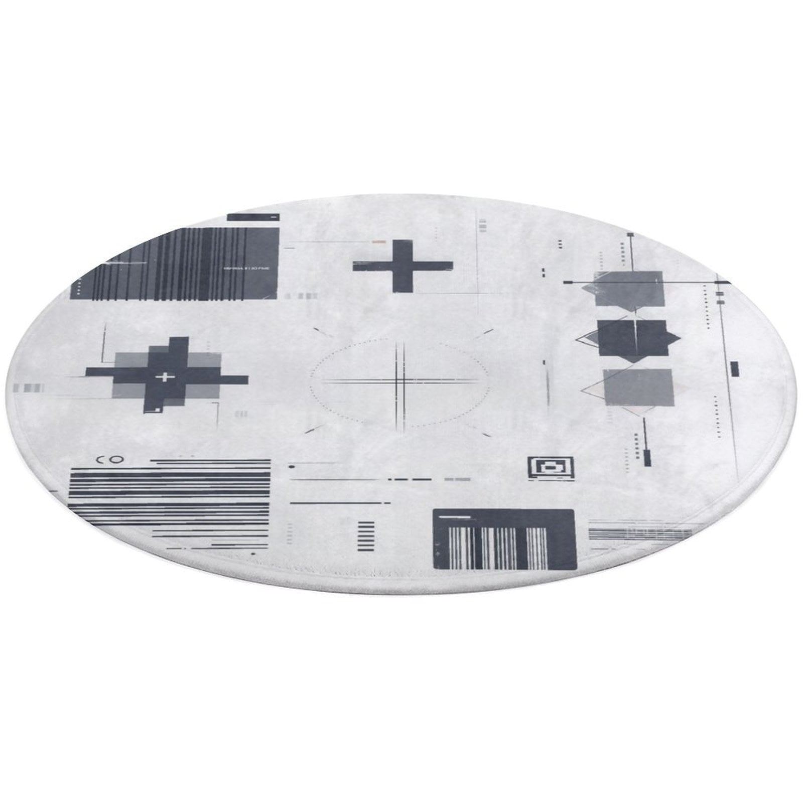 Circular Carpet Floor Mat Colored Grid Geometry Living Room Sofa Room ...