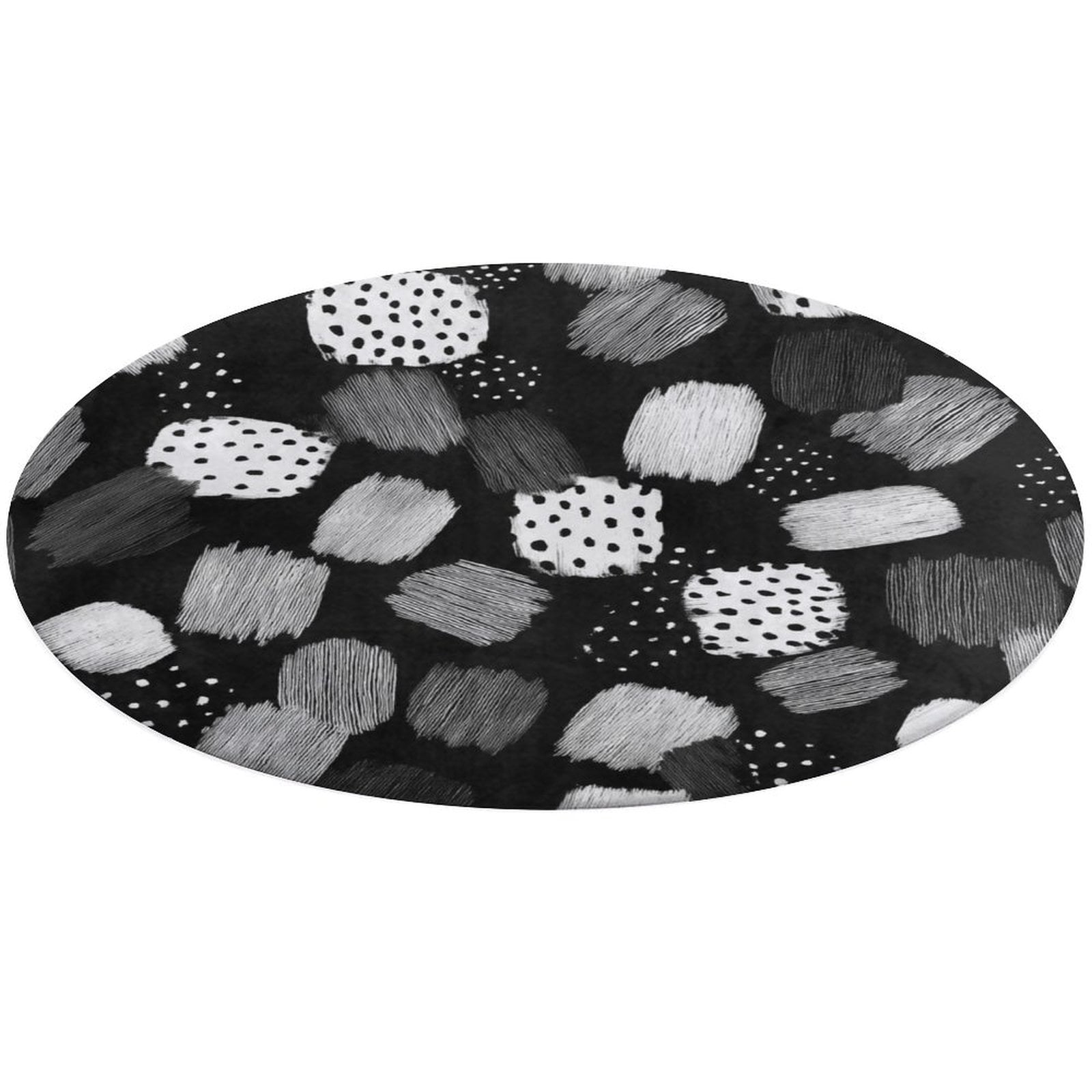 Circular Carpet Floor Mat Colored Grid Geometry Living Room Sofa Room ...