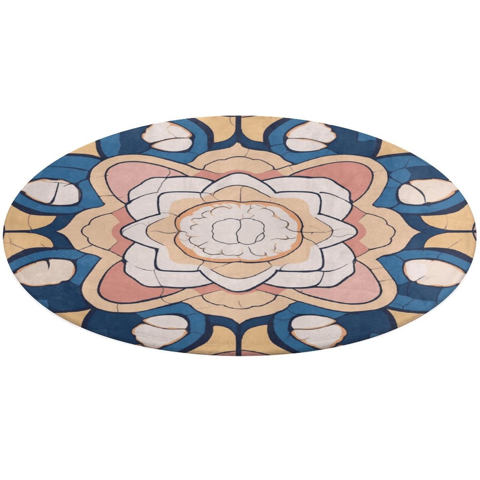 Circular Carpet Floor Mat Colorful Floral Bohemia Living Room Sofa Room ...
