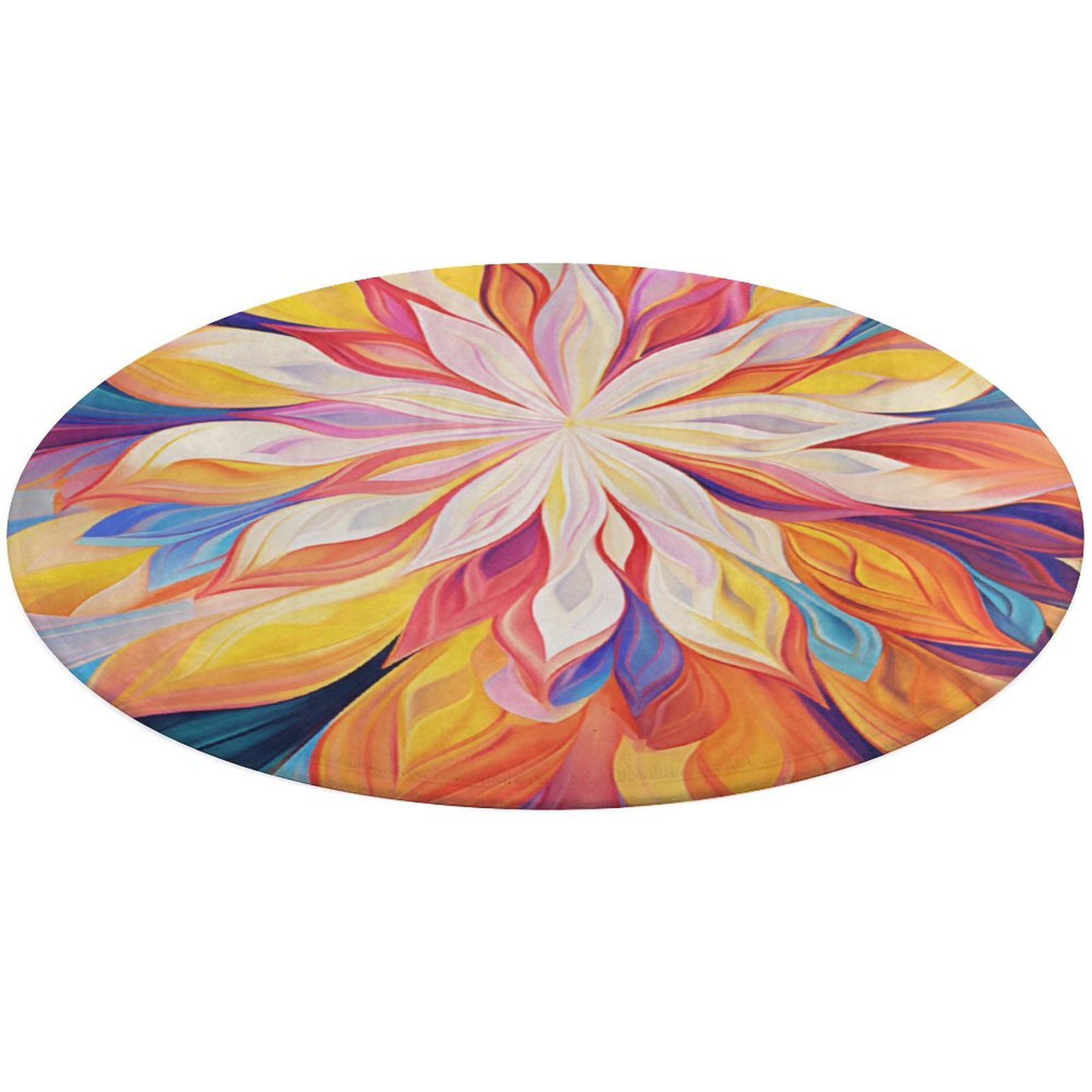 Circular Carpet Floor Mat Cute Colorful Flower Living Room Sofa Room ...