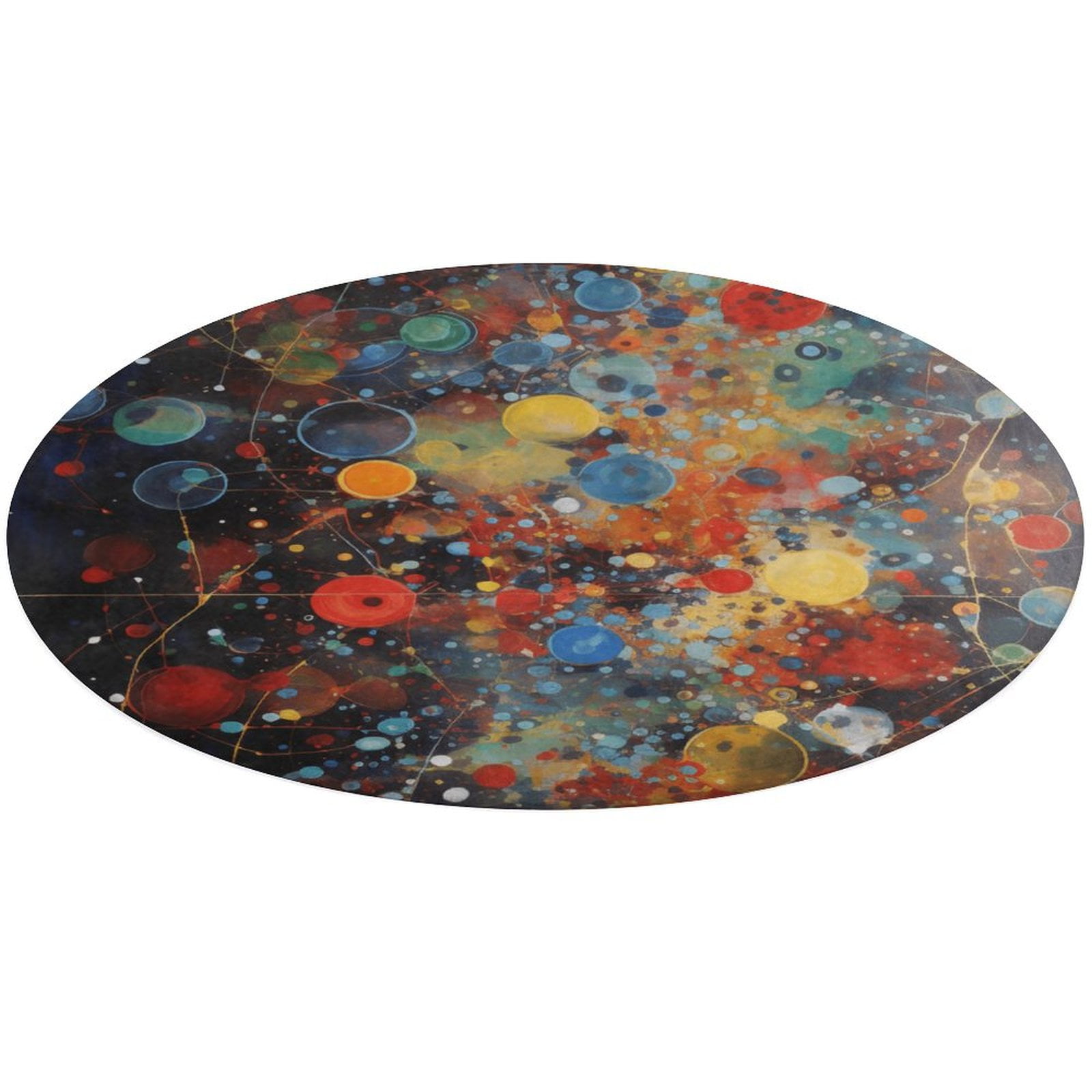 Circular Carpet Floor Mat Ink Texture Watercolor Living Room Sofa Room ...