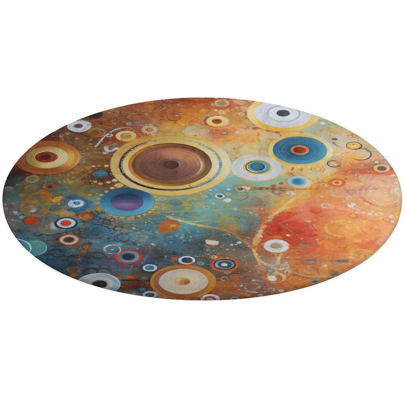 Circular Carpet Floor Mat Ink Texture Watercolor Living Room Sofa Room ...