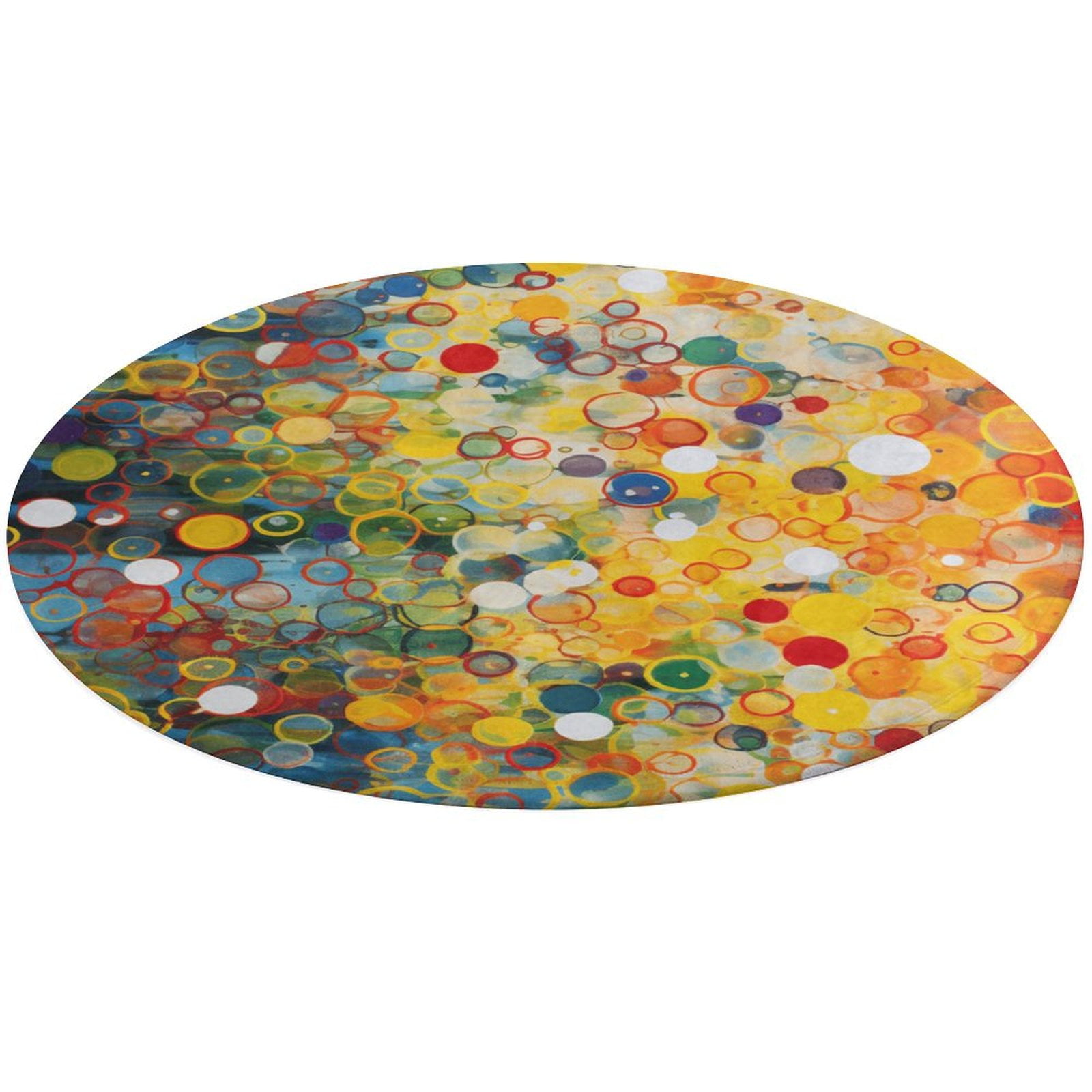 Circular Carpet Floor Mat Ink Texture Watercolor Living Room Sofa Room ...