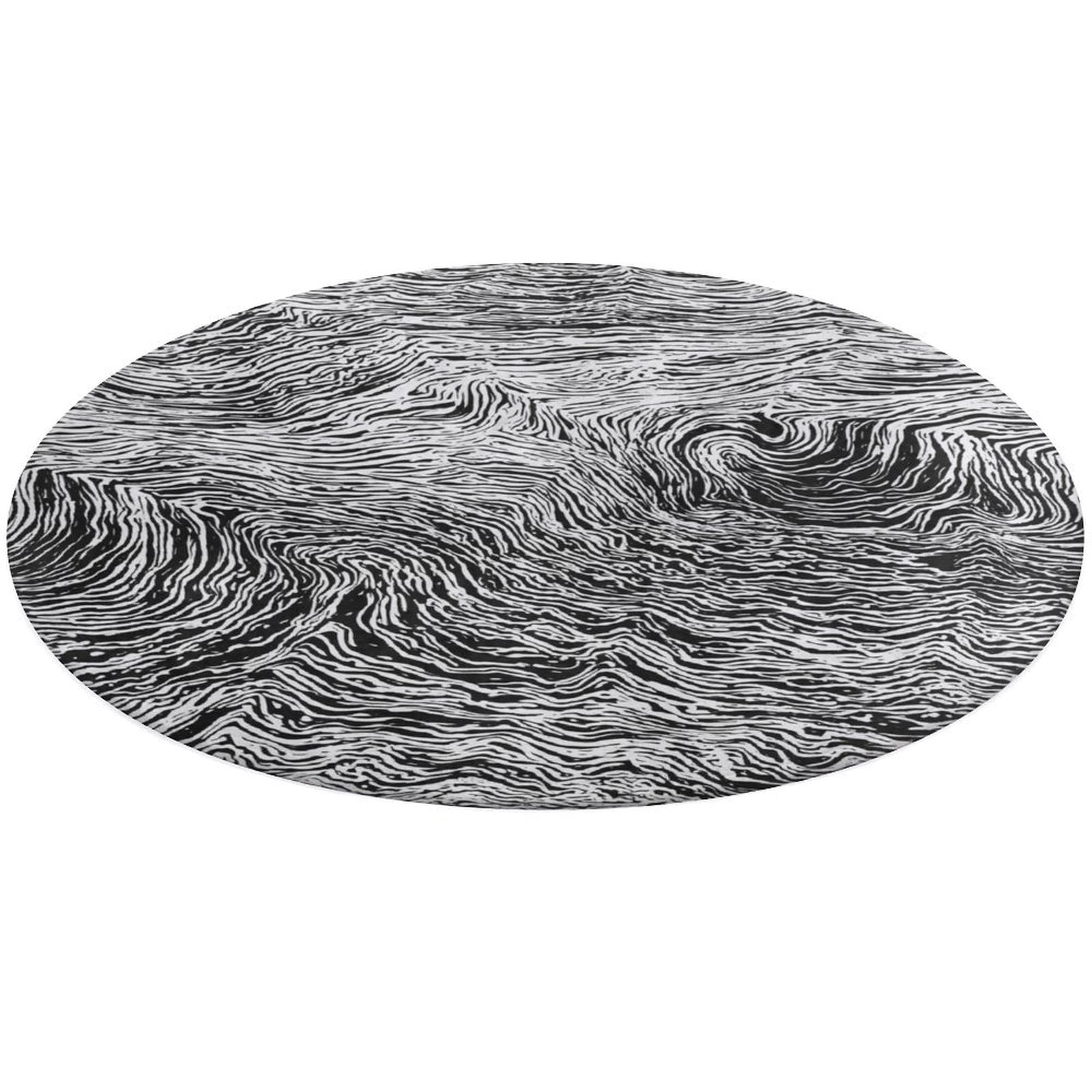Circular Carpet Floor Mat Marble Texture Living Room Sofa Room Bed Rug ...
