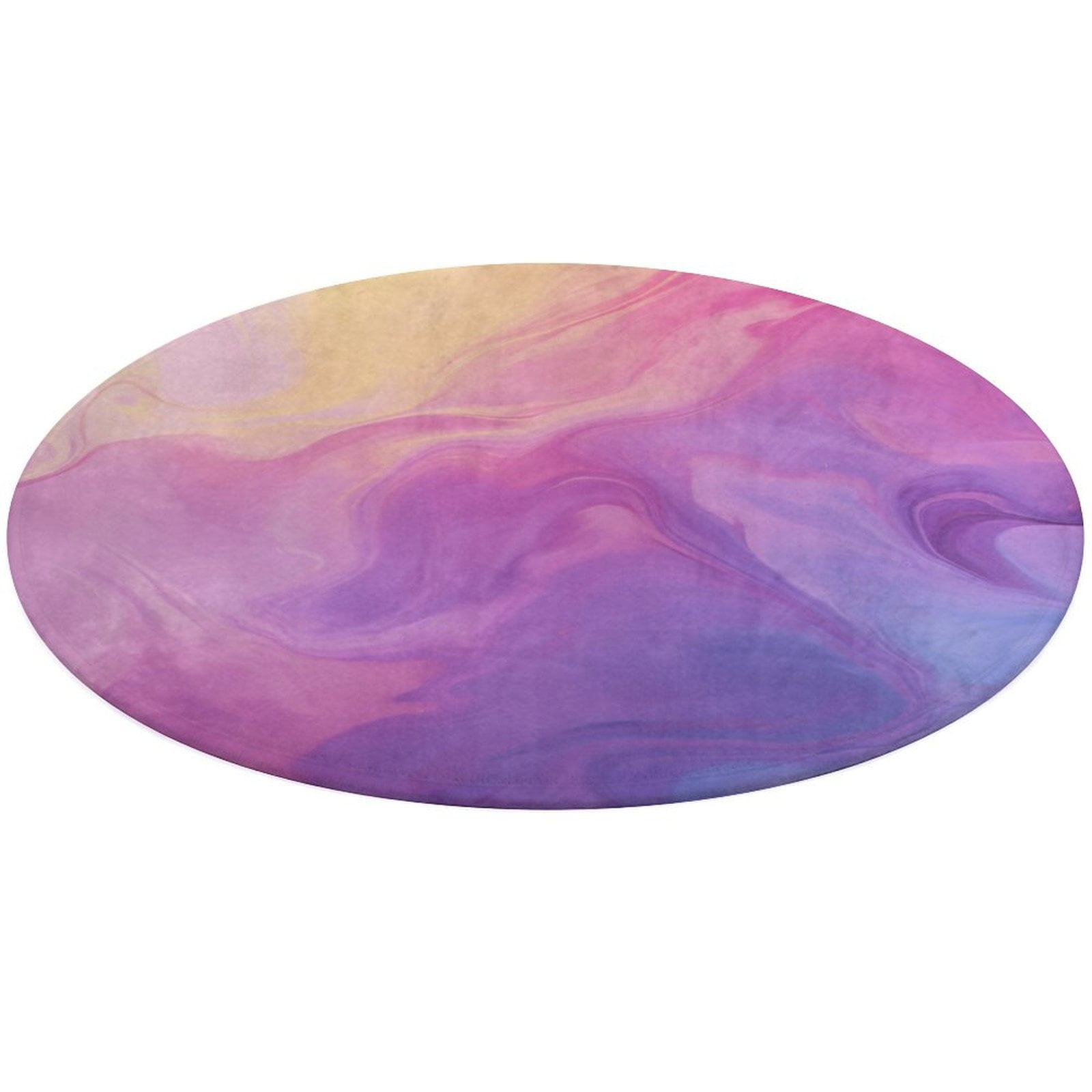 Circular Carpet Floor Mat Pink Marble Living Room Sofa Room Bed Rug ...