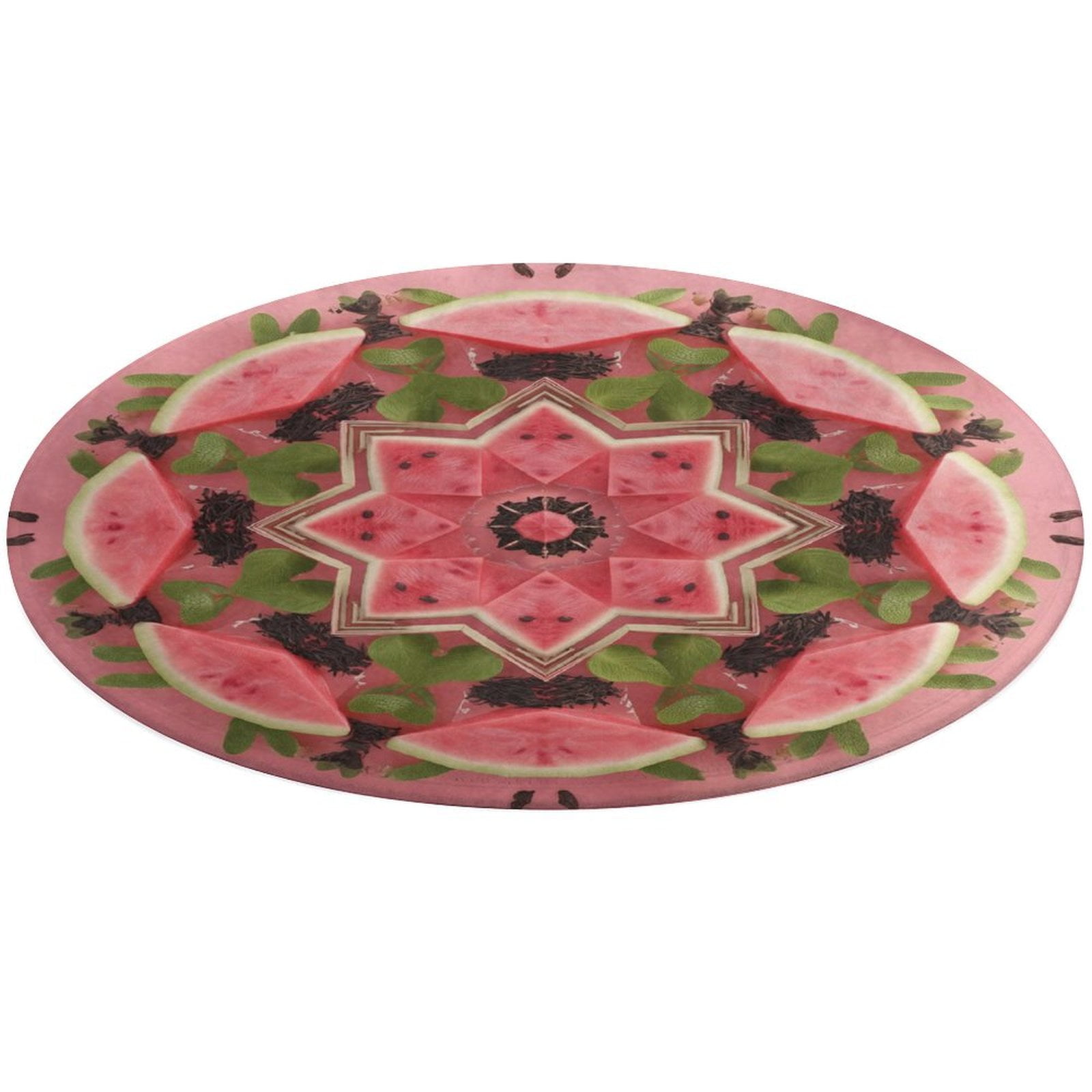 Circular Carpet Floor Mat Watermelon Mandala Summer Art Design Living ...