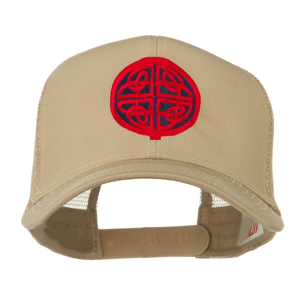 Circular Celtic Design Embroidered Trucker Cap - Khaki OSFM - Walmart.com