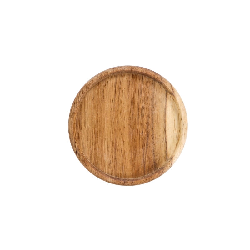 Circular Concave Acacia Wood Coaster — Nordic-Style Creative Solid Wood ...