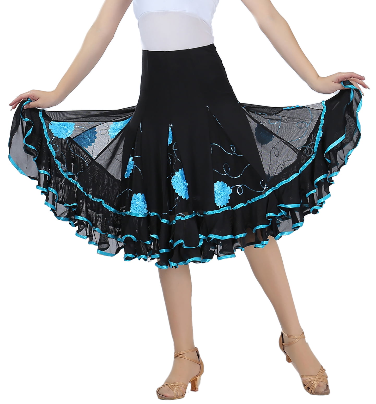 Circular Dancers Workout Dance Training Skirts Outfits Dancewear ...