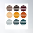 Circular Designs Autumn Themed Poster Wall Art Modern Wall Decor For ...