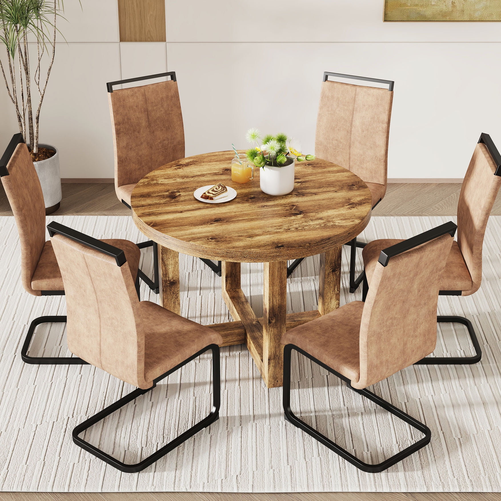 Circular Dining Table - Space-Saving - Small Dining Areas - Efficient ...