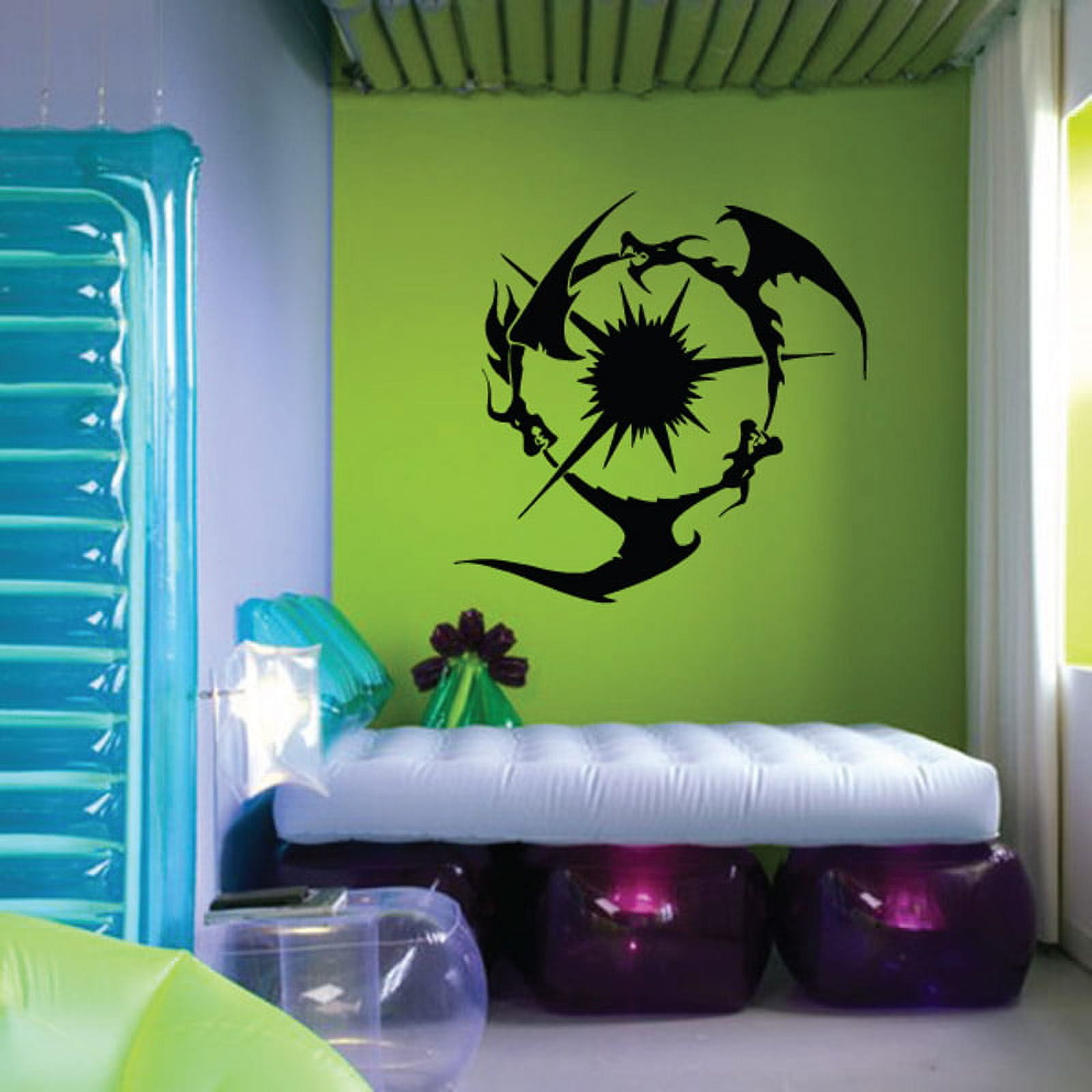 Circular Dragons Flying Decal - 36 Inches - Walmart.com