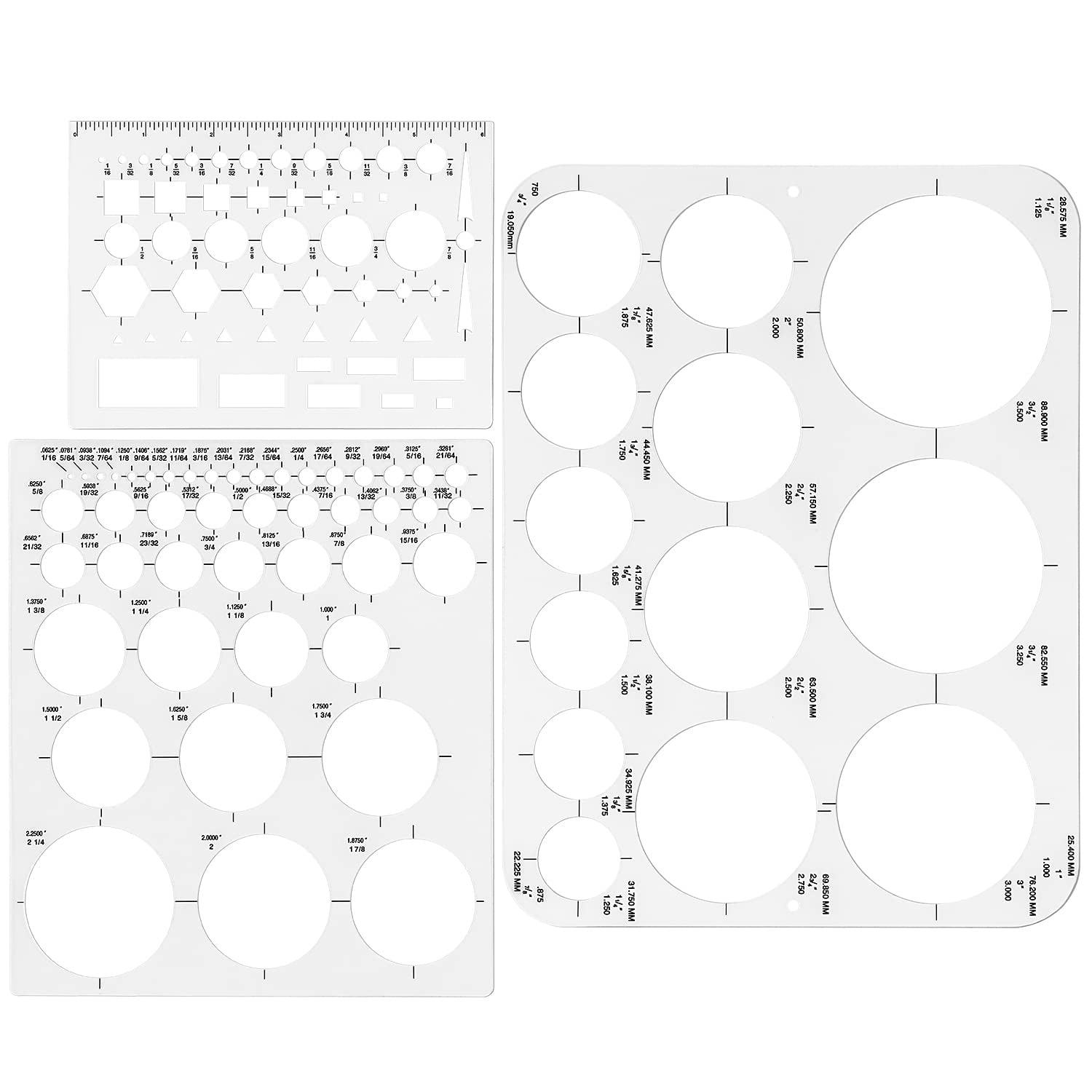 Circular Drawing Stencil Template, Multi Size Round Shape Drafting Tool ...