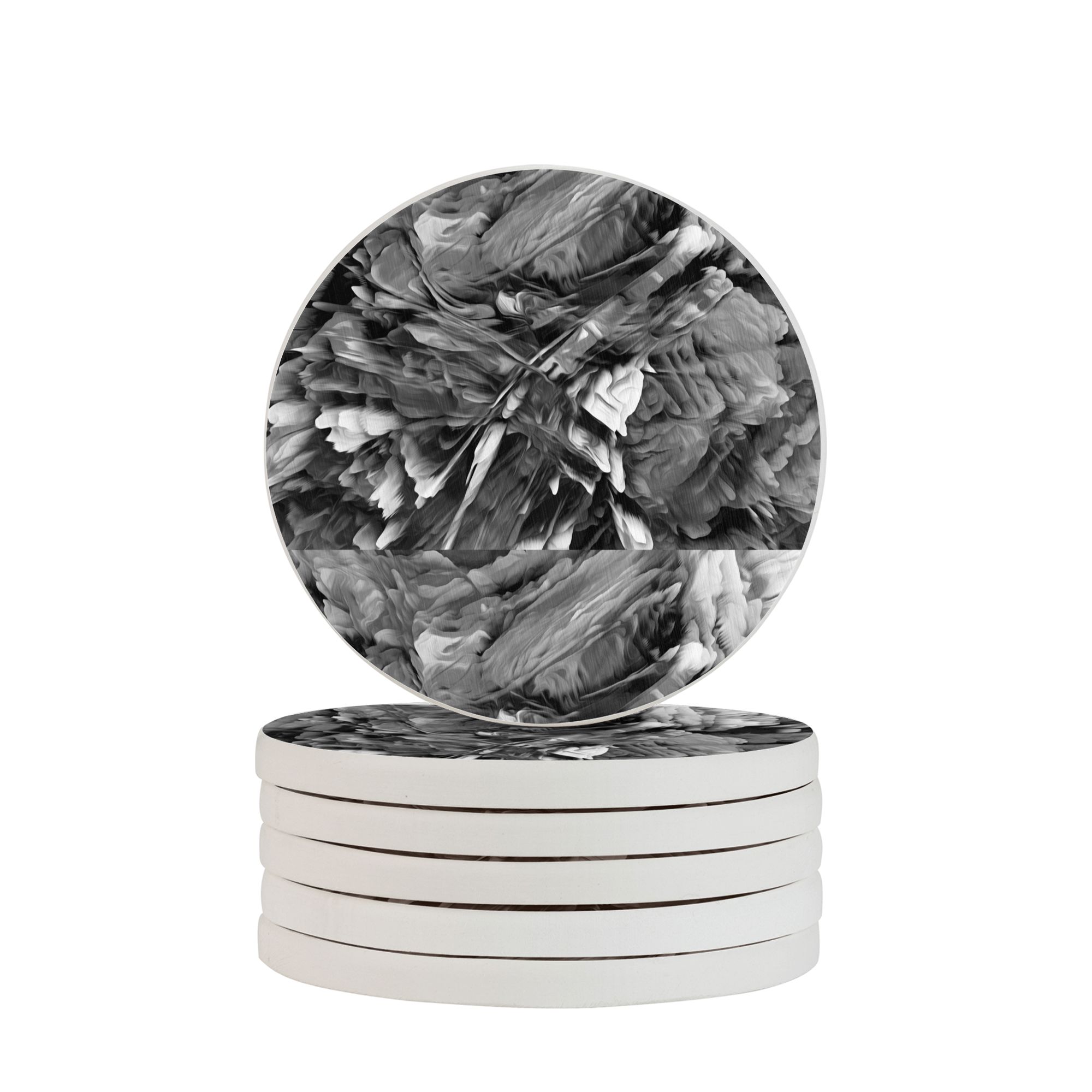 Circular Drink Coasters Set Abstract Texture Background Beautiful Home ...