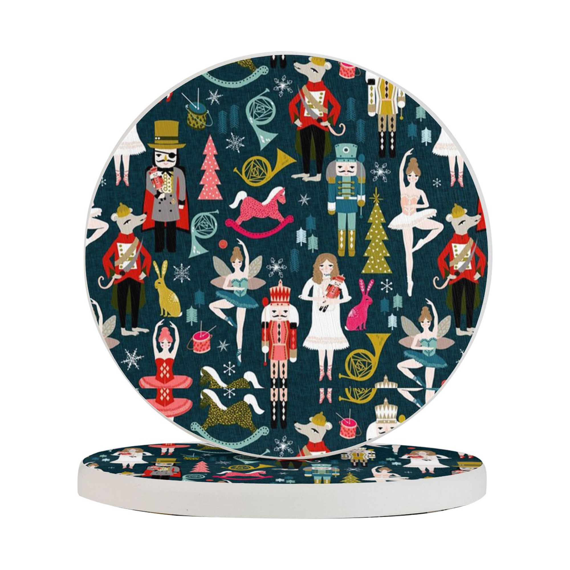 Circular Drink Coasters Set Ballet By Andrea Lauren Beautiful Home ...