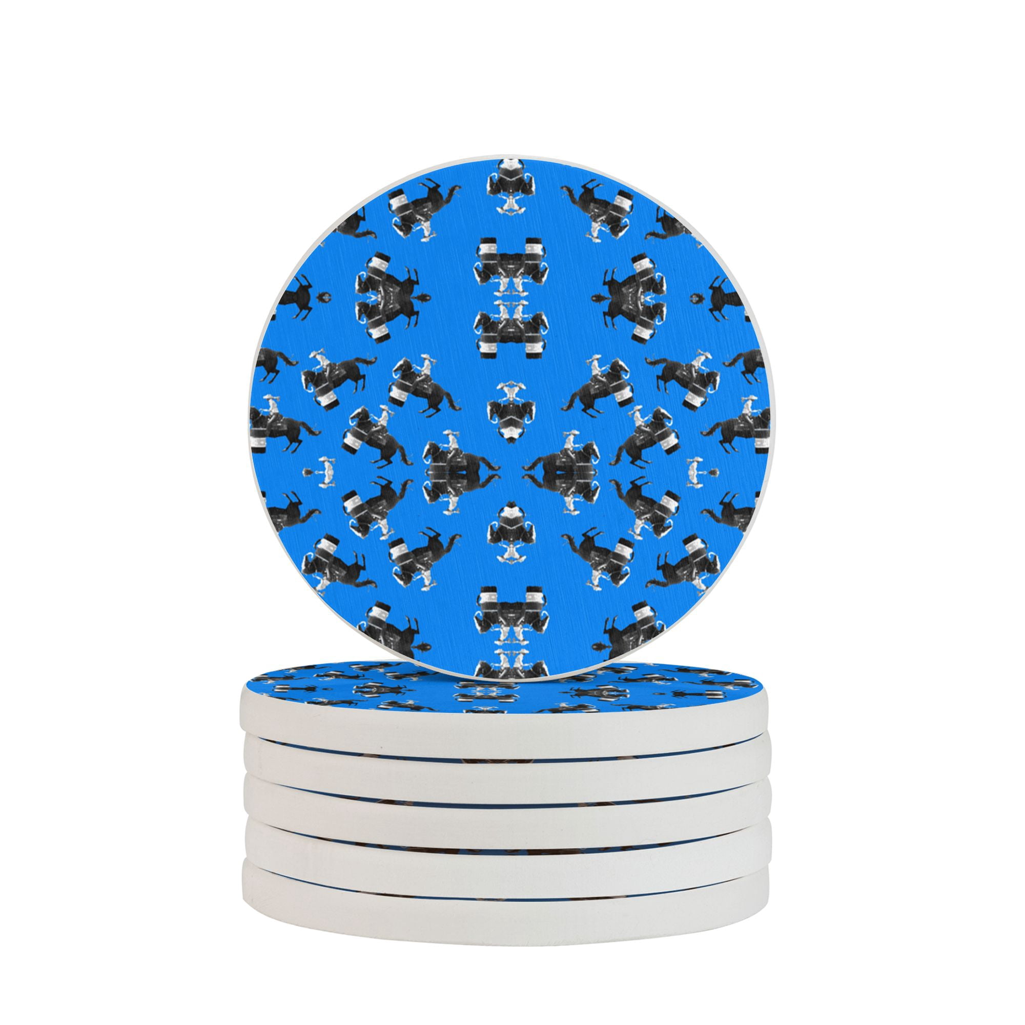 Circular Drink Coasters Set Barrel Racing Turn Beautiful Home Decor ...