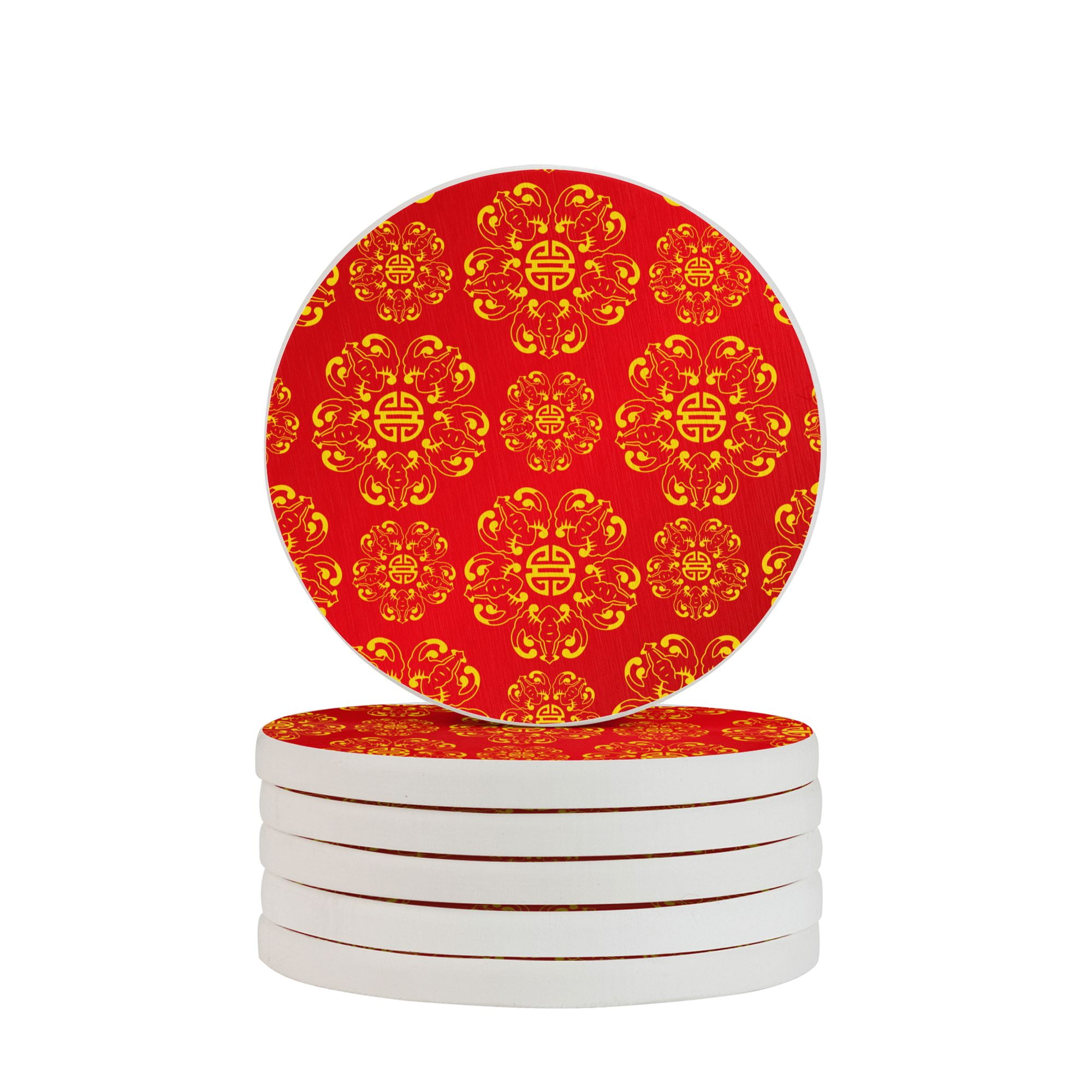 Circular Drink Coasters Set Chinese_Patterns Beautiful Home Decor ...