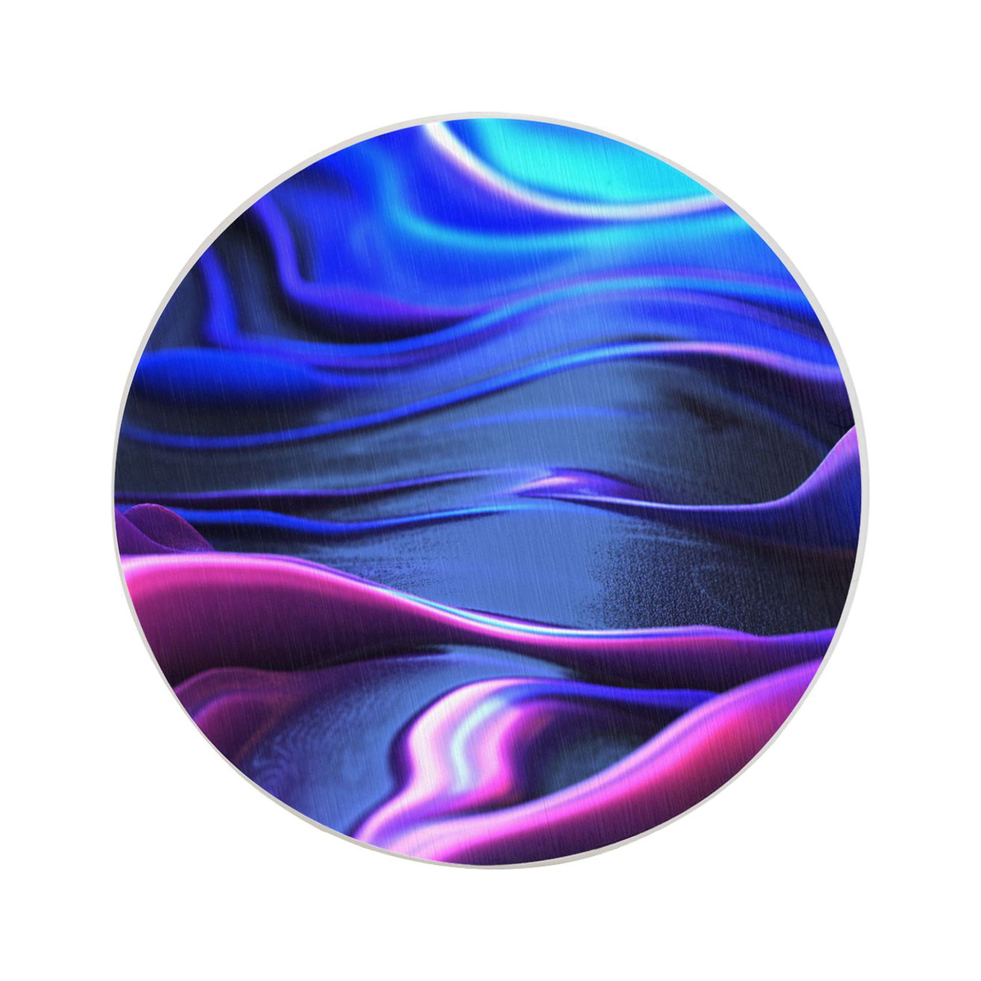 Circular Drink Coasters Set Colorful Abstract Lava Background Beautiful ...