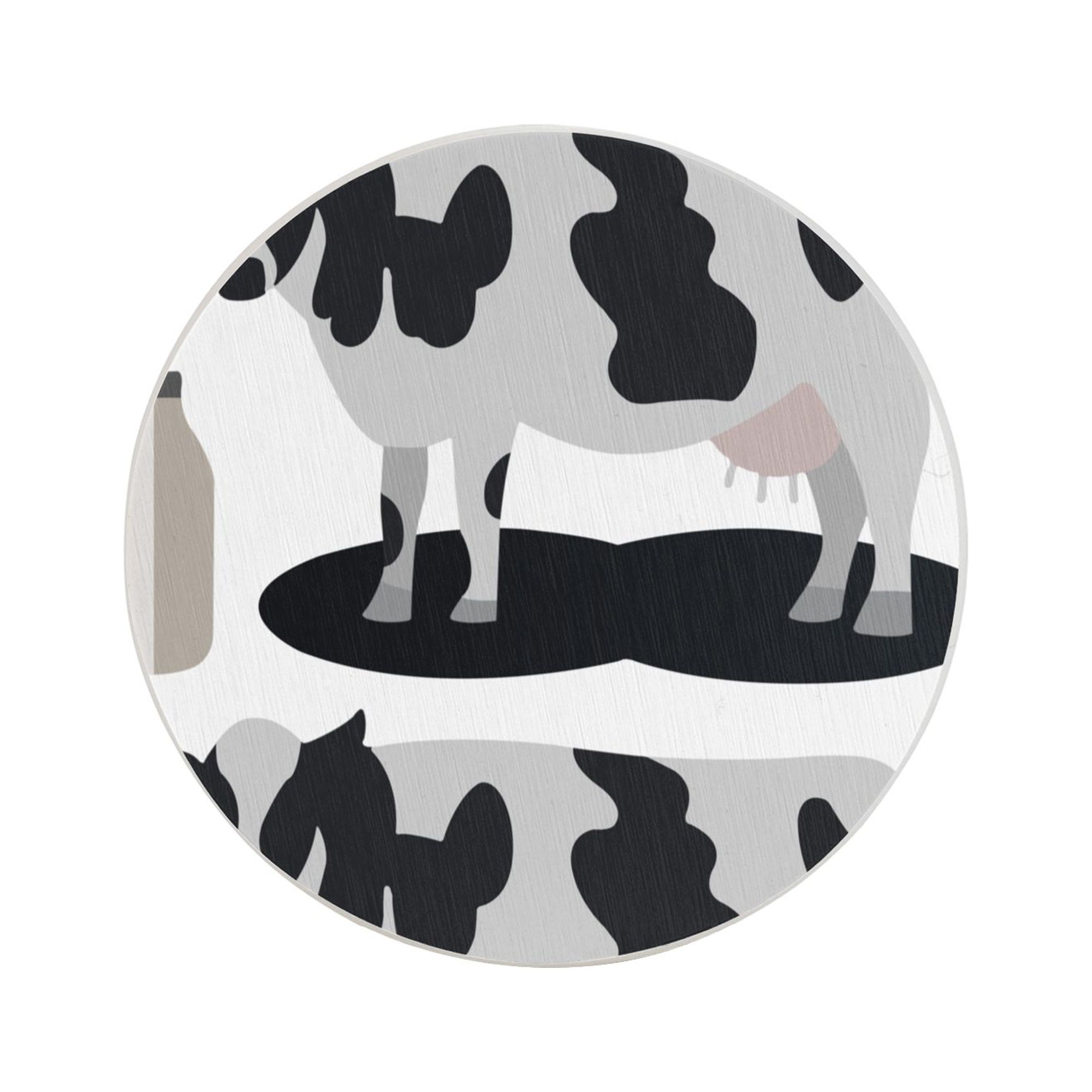 Circular Drink Coasters Set Cow And Milk Beautiful Home Decor Diatomite ...