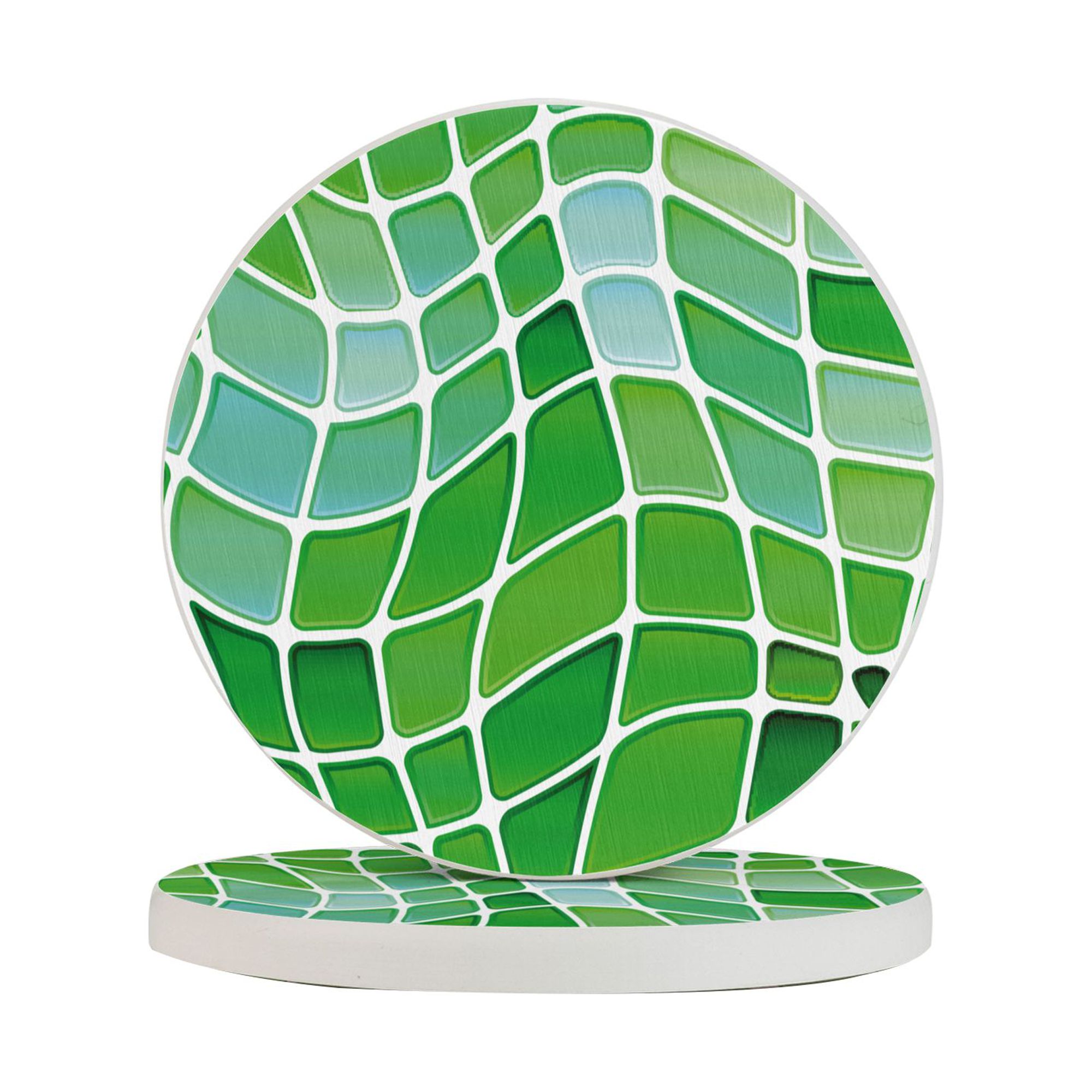 Circular Drink Coasters Set Crystal Glass Background Beautiful Home ...