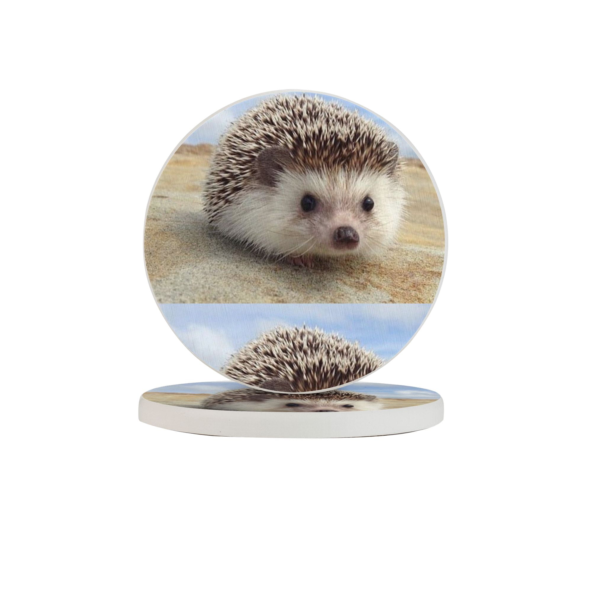 Circular Drink Coasters Set Cute Hedgehog Beautiful Home Decor ...