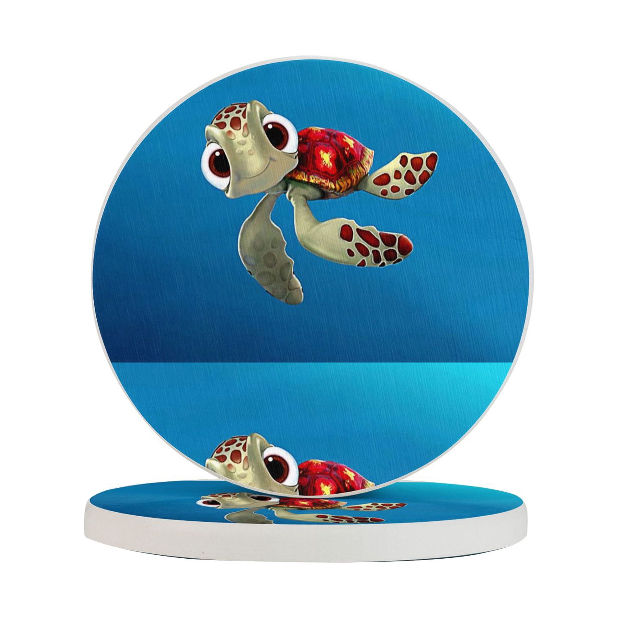 Circular Drink Coasters Set Cute Turtle Beautiful Home Decor Diatomite ...
