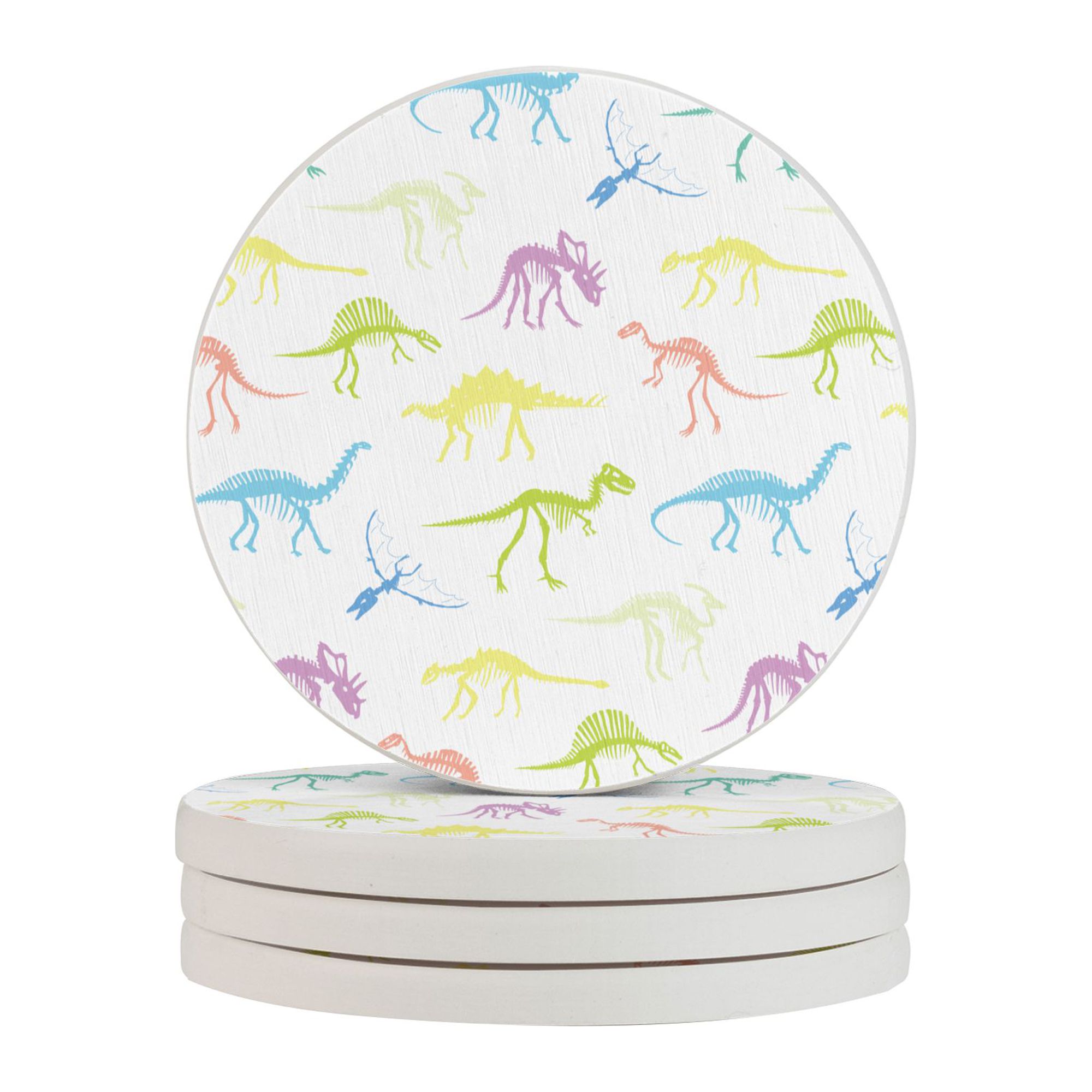 Circular Drink Coasters Set Dinosaur Beautiful Home Decor Diatomite ...