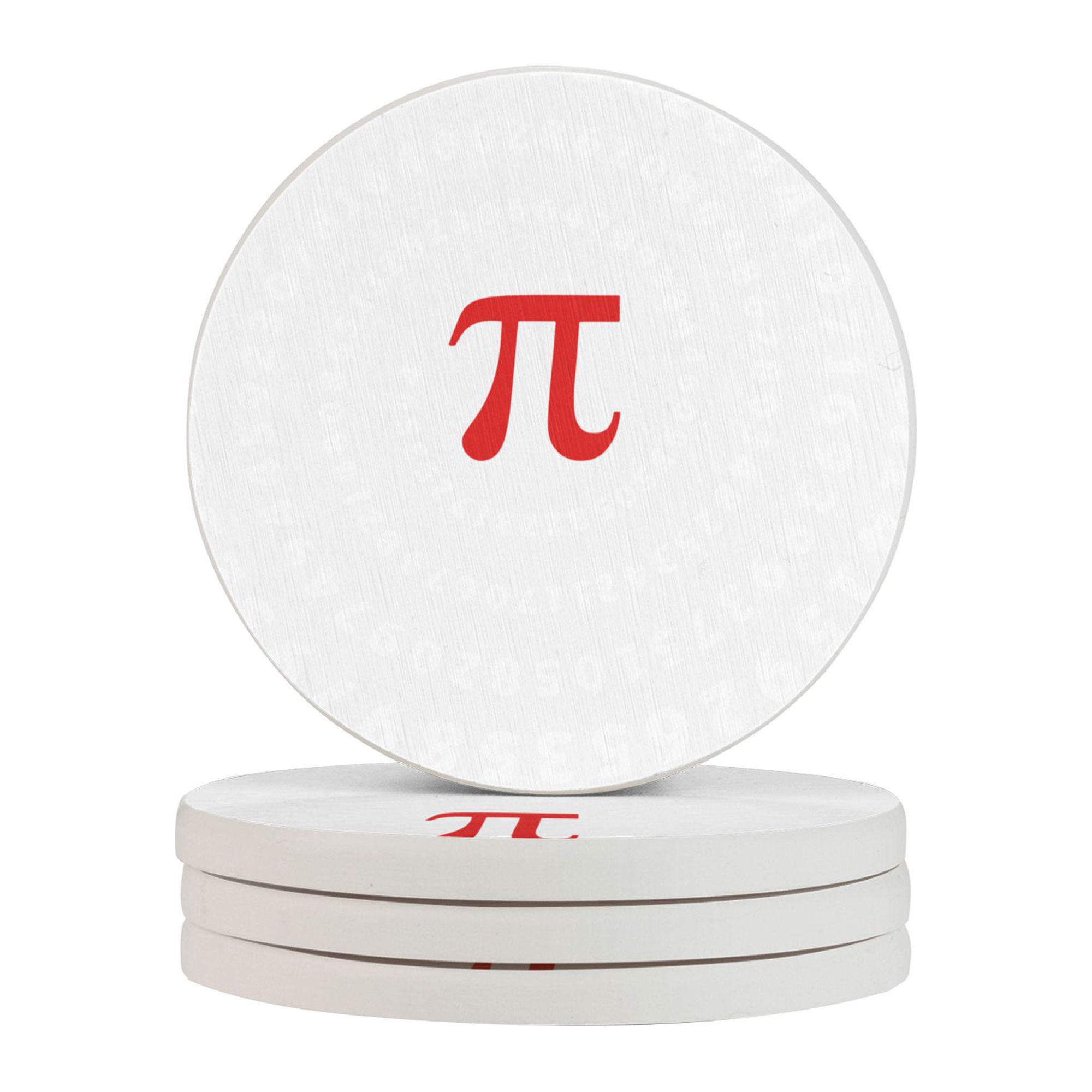 Circular Drink Coasters Set Funny Pi Spiral Circumference Mathematics ...