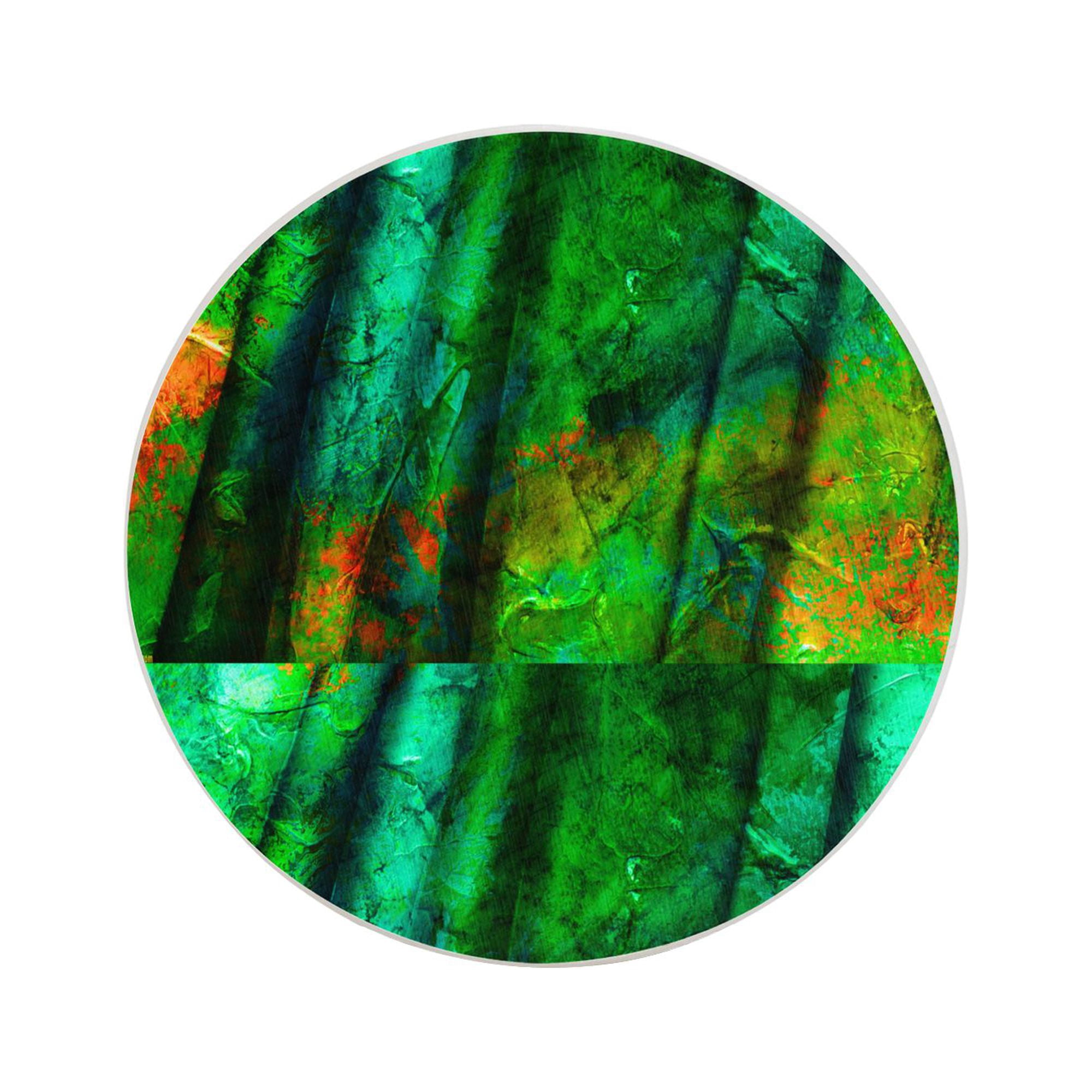 Circular Drink Coasters Set Green-Paint- Beautiful Home Decor Diatomite ...