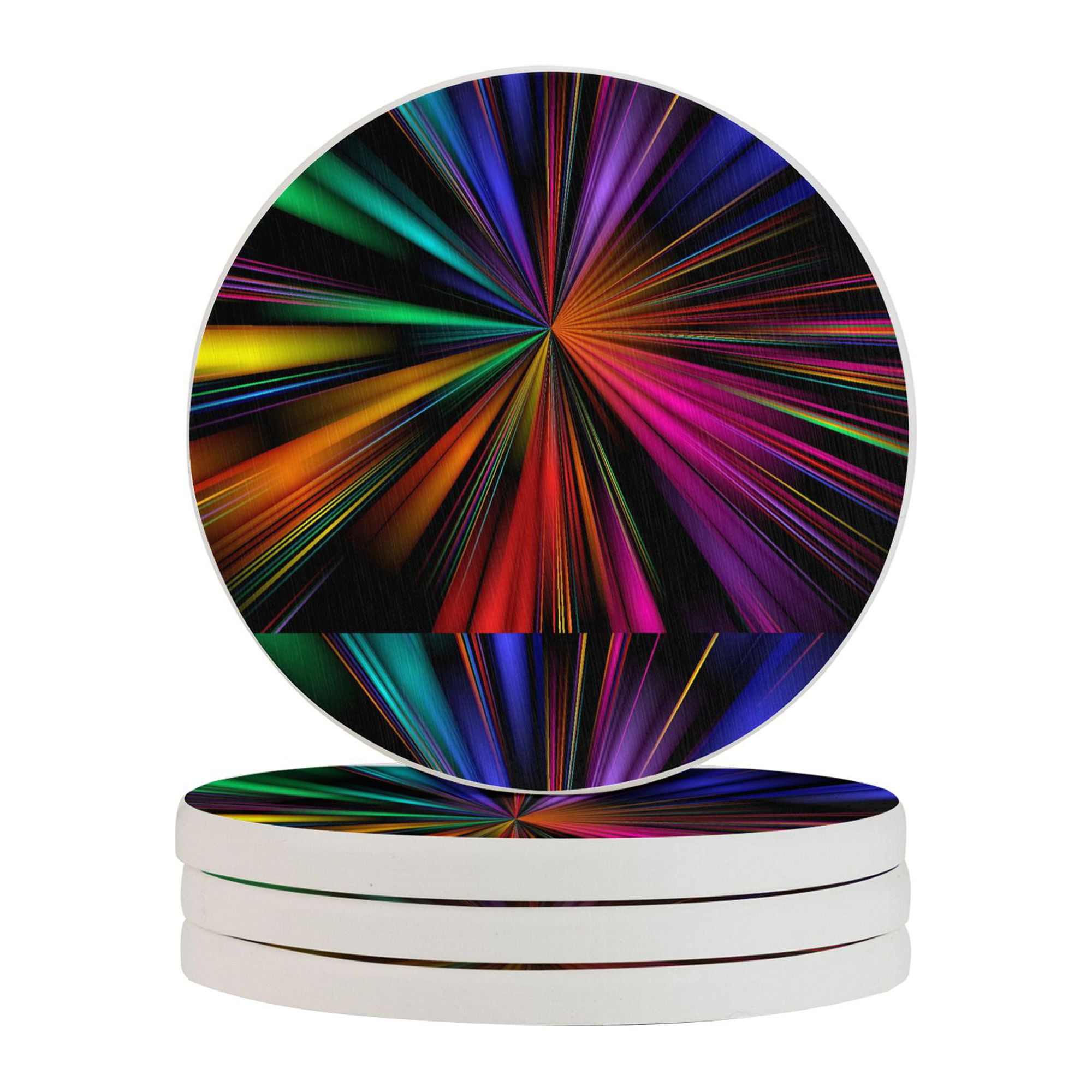 Circular Drink Coasters Set Light Trails Wallpaper Beautiful Home Decor ...