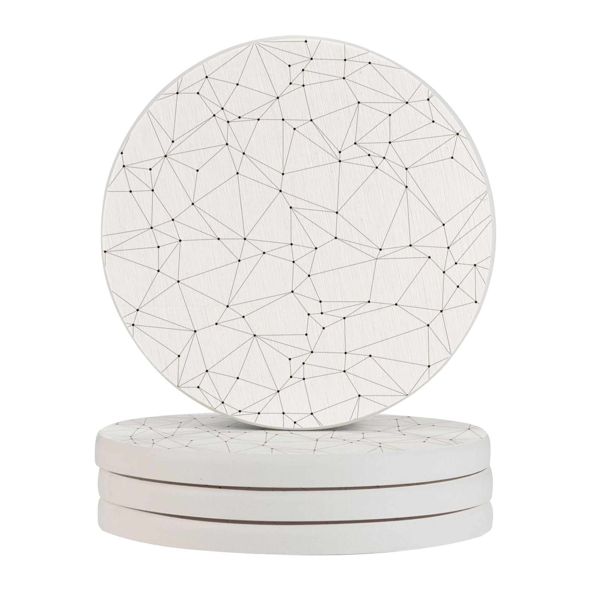 Circular Drink Coasters Set Outline Polygon Background Beautiful Home ...